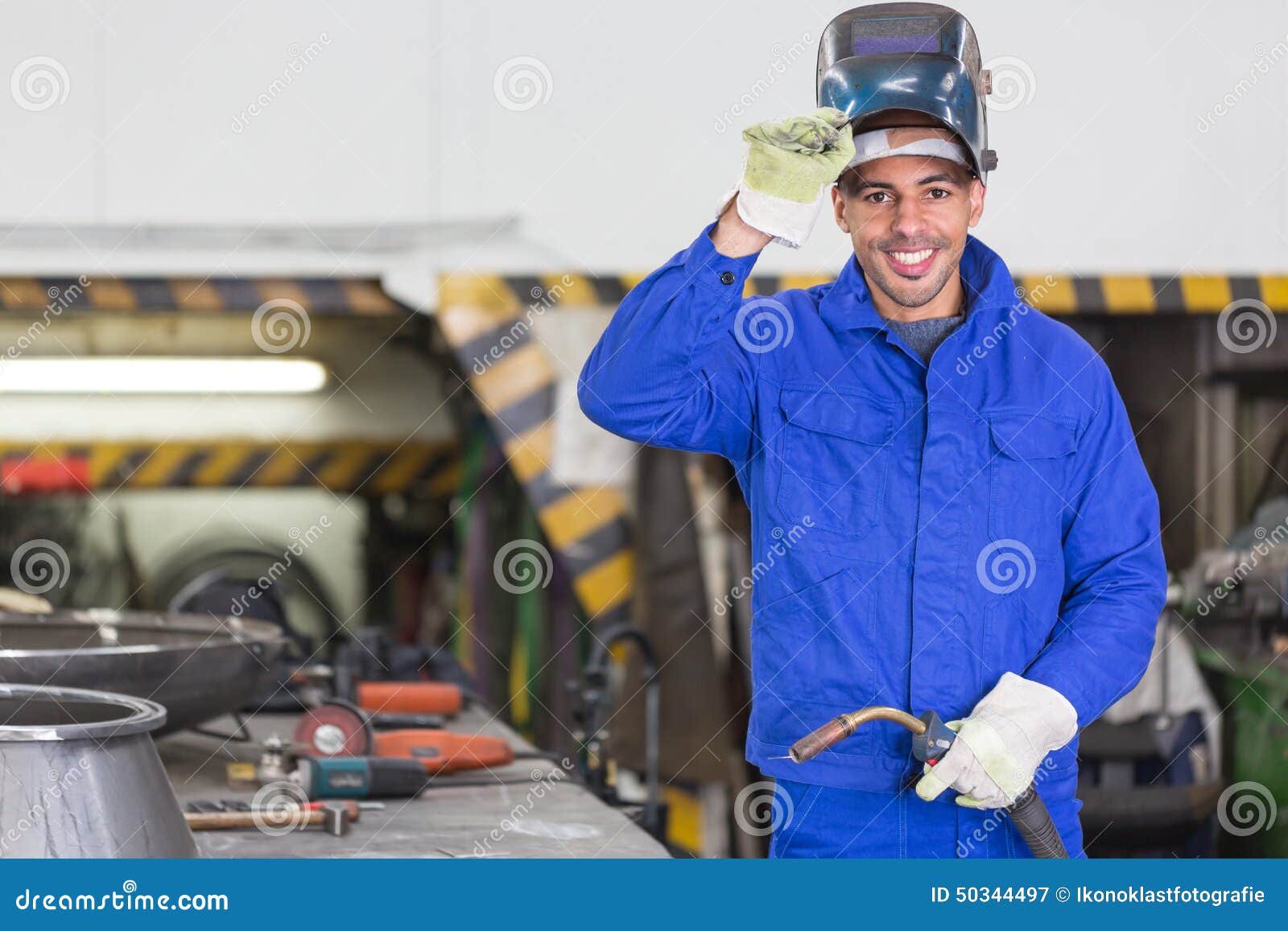 Professional Welder Posing with Wellding Machine Stock Image - Image of ...