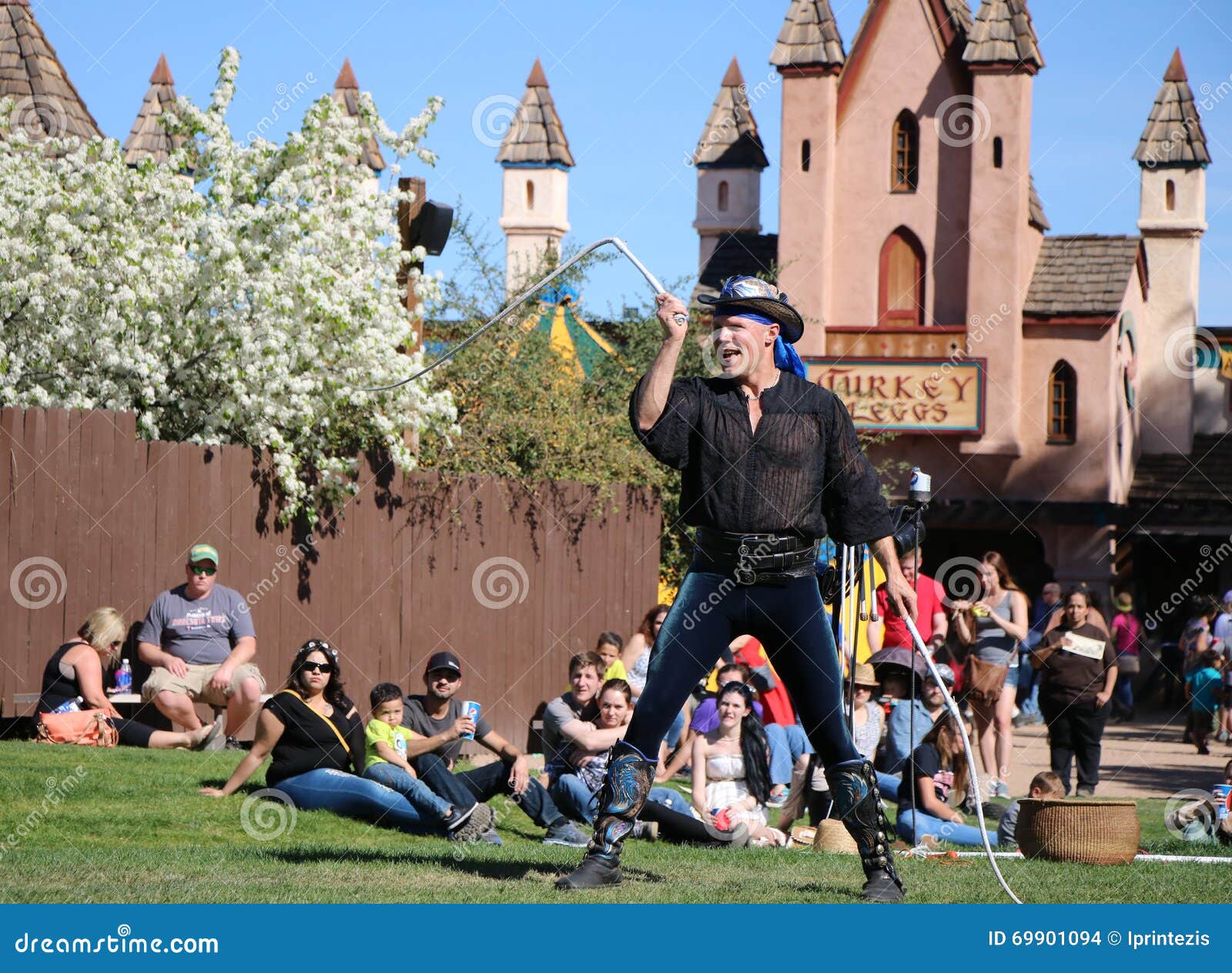 Professional Whip Cracker at the Renaissance Fair Editorial Stock Image ...