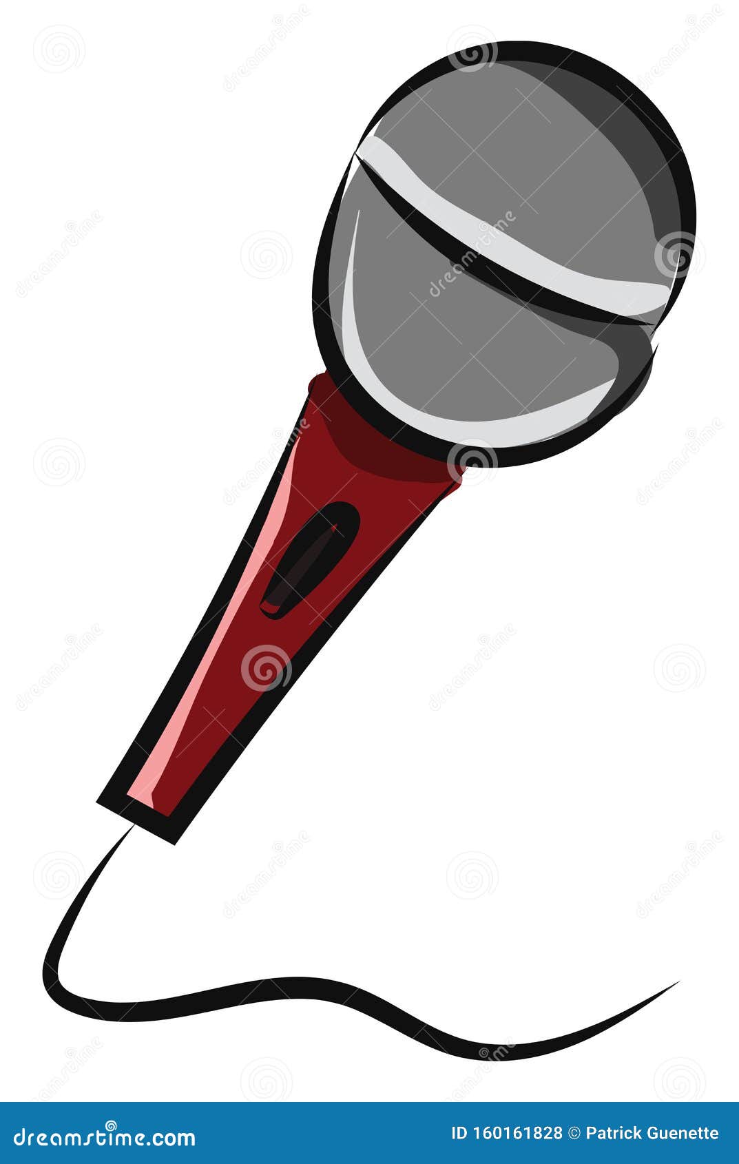 Professional Wired Microphone, Vector or Color Illustration Stock ...