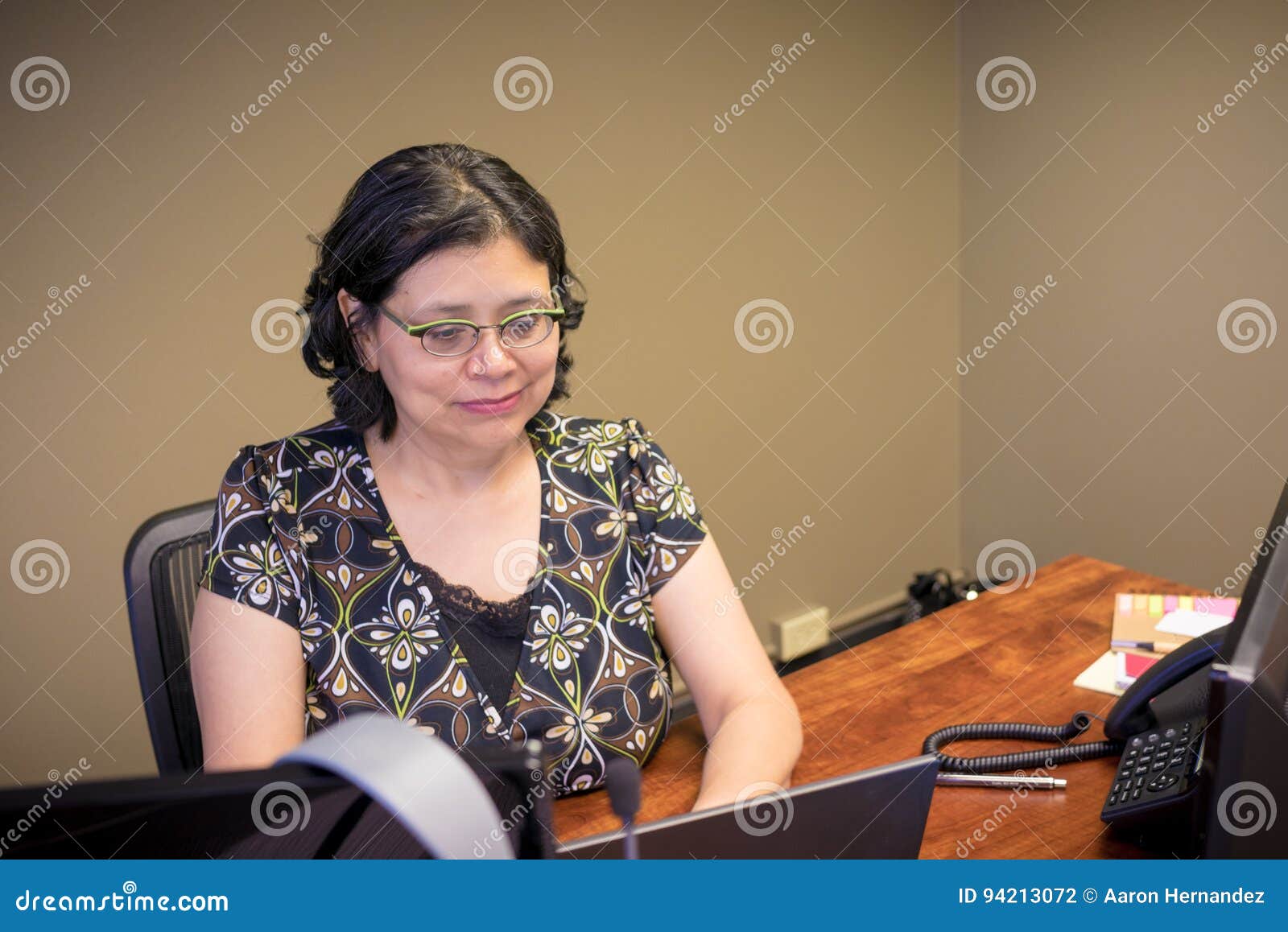 Professional Woman Busy at Work Using Computer Stock Photo - Image of ...