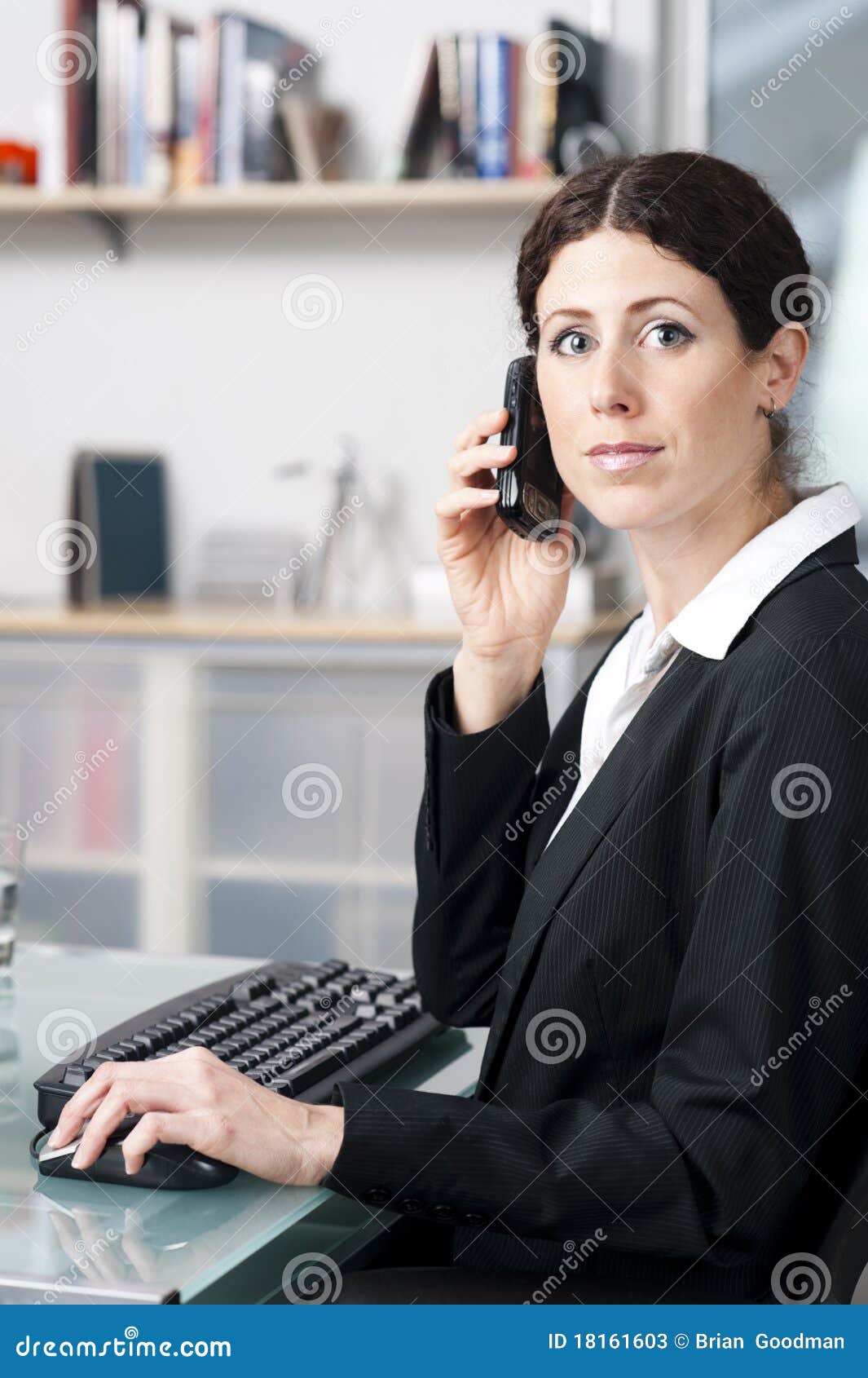 Professional Woman on Phone Stock Image - Image of beautiful, busy ...