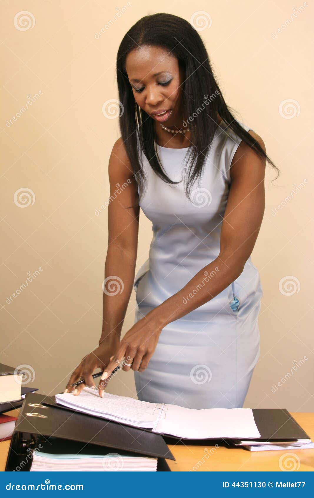Professional Woman Working with Her Documents Stock Photo - Image of ...