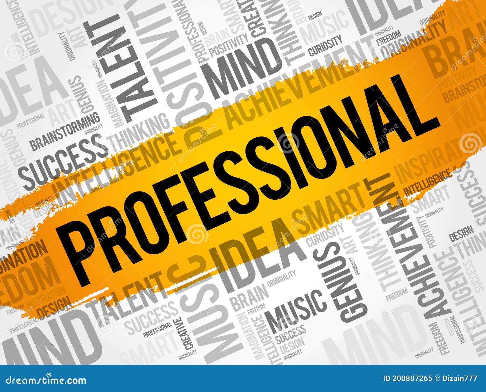 Professional Word Cloud Collage Stock Illustration - Illustration of ...