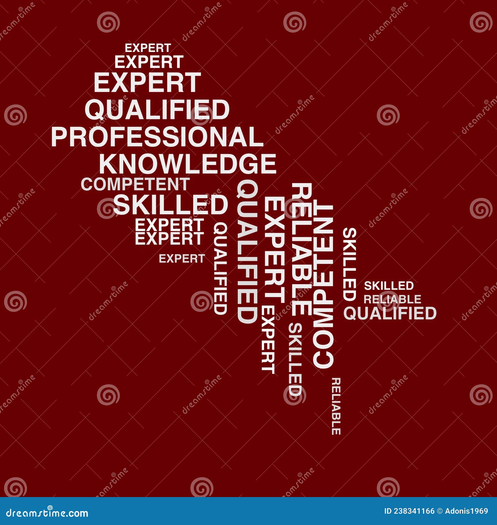 Professional Word Cloud on White Stock Illustration - Illustration of ...