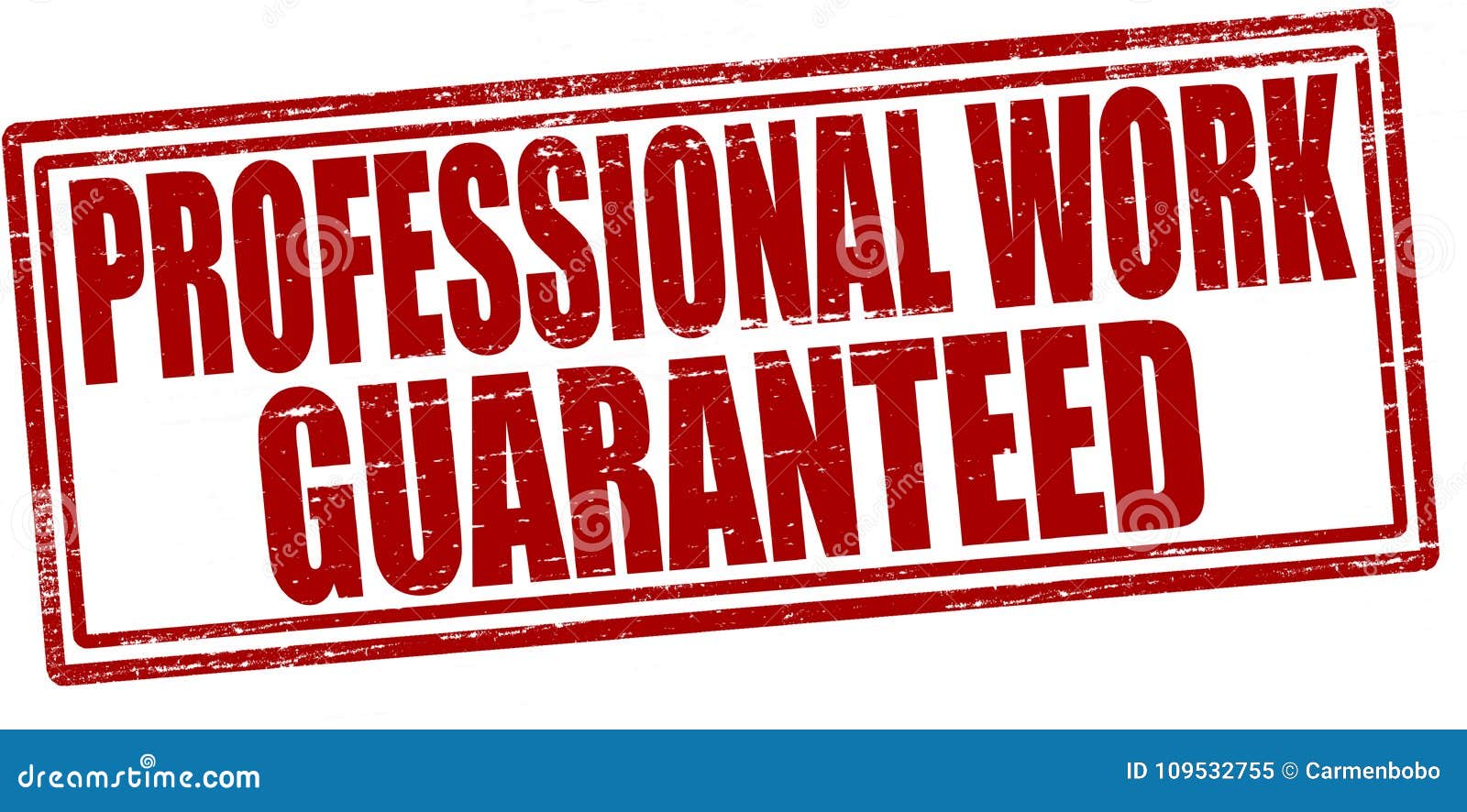 Professional Work Guaranteed Stock Illustration - Illustration of ...