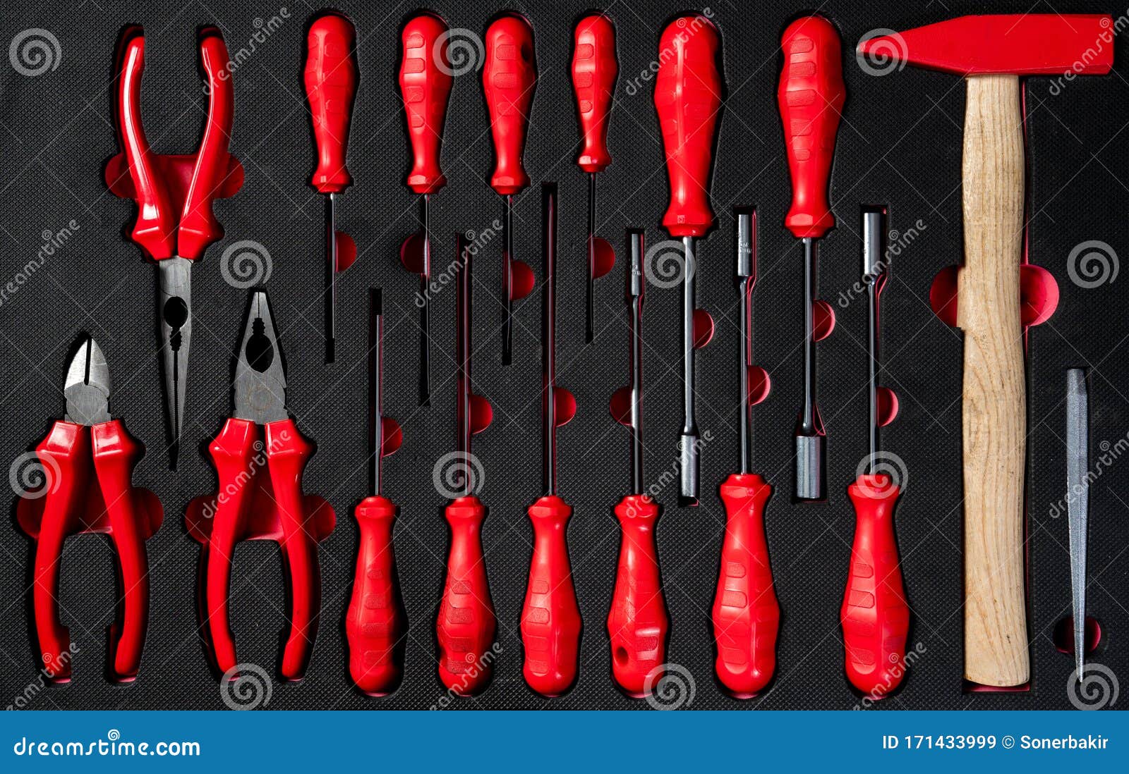 Professional Work Tools Set for Technicians in a Stylish Box. Stock ...