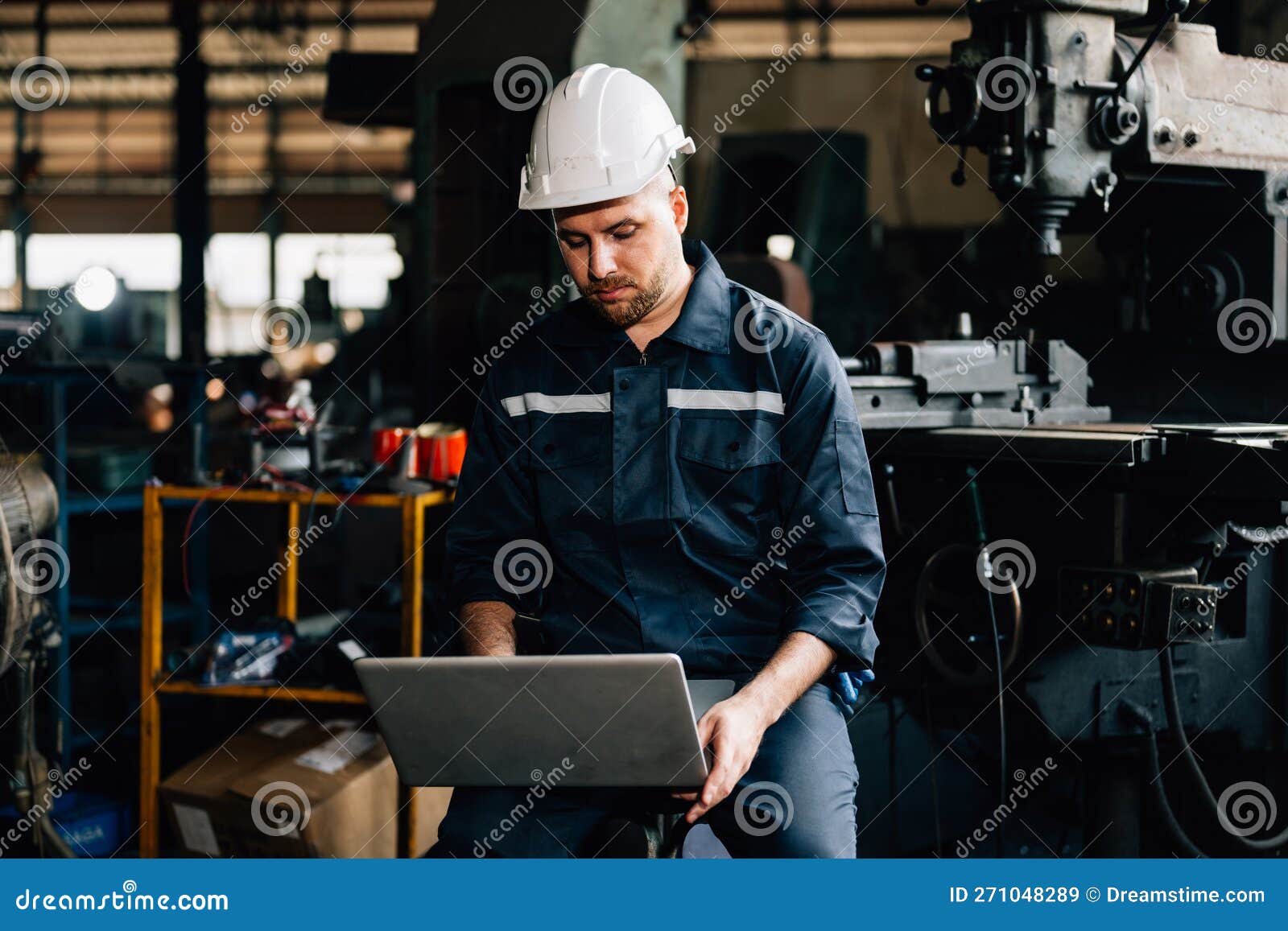 Professional Worker of Manufacturing Plant Factory Stock Image - Image ...