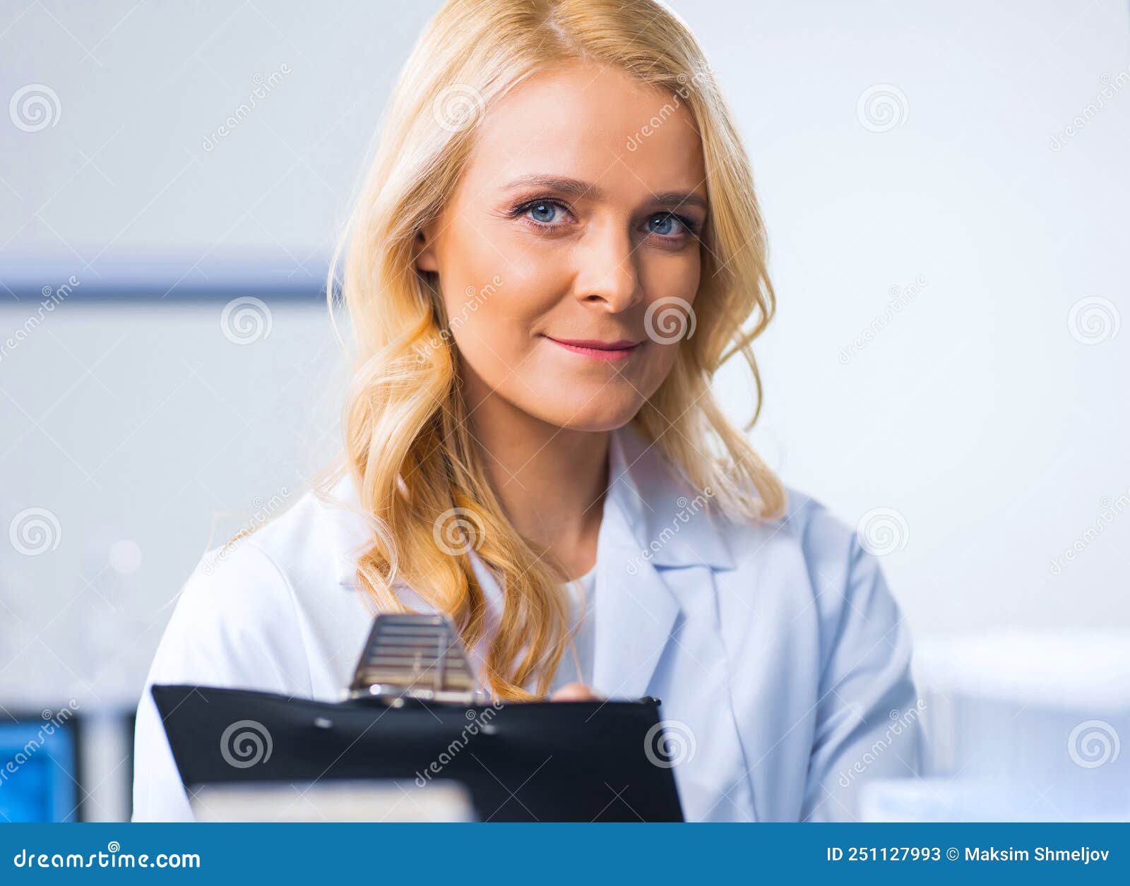 Professional Worker of a Modern Futuristic Laboratory Makes Experiments ...