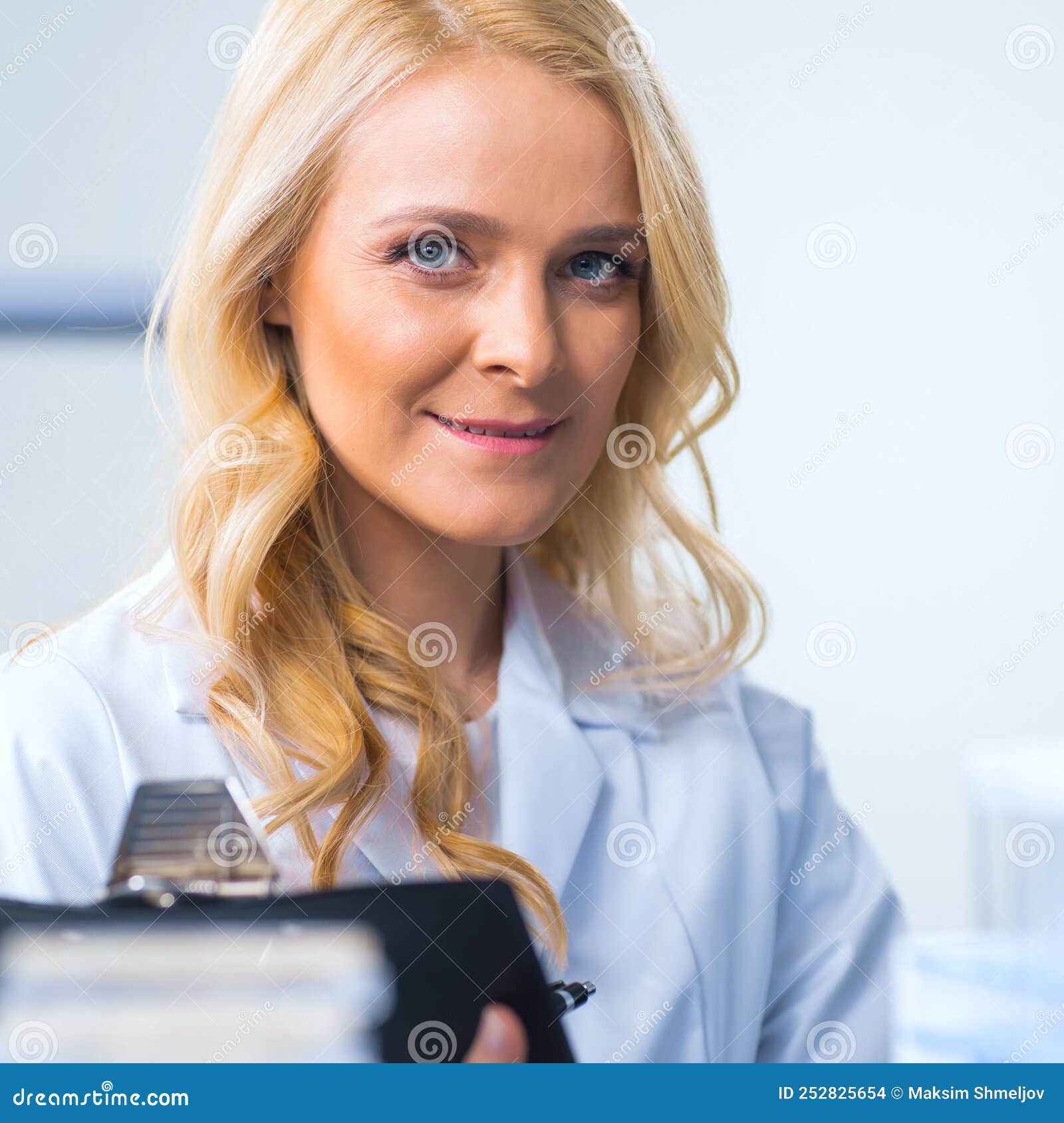 Professional Worker of a Modern Futuristic Laboratory Makes Experiments ...