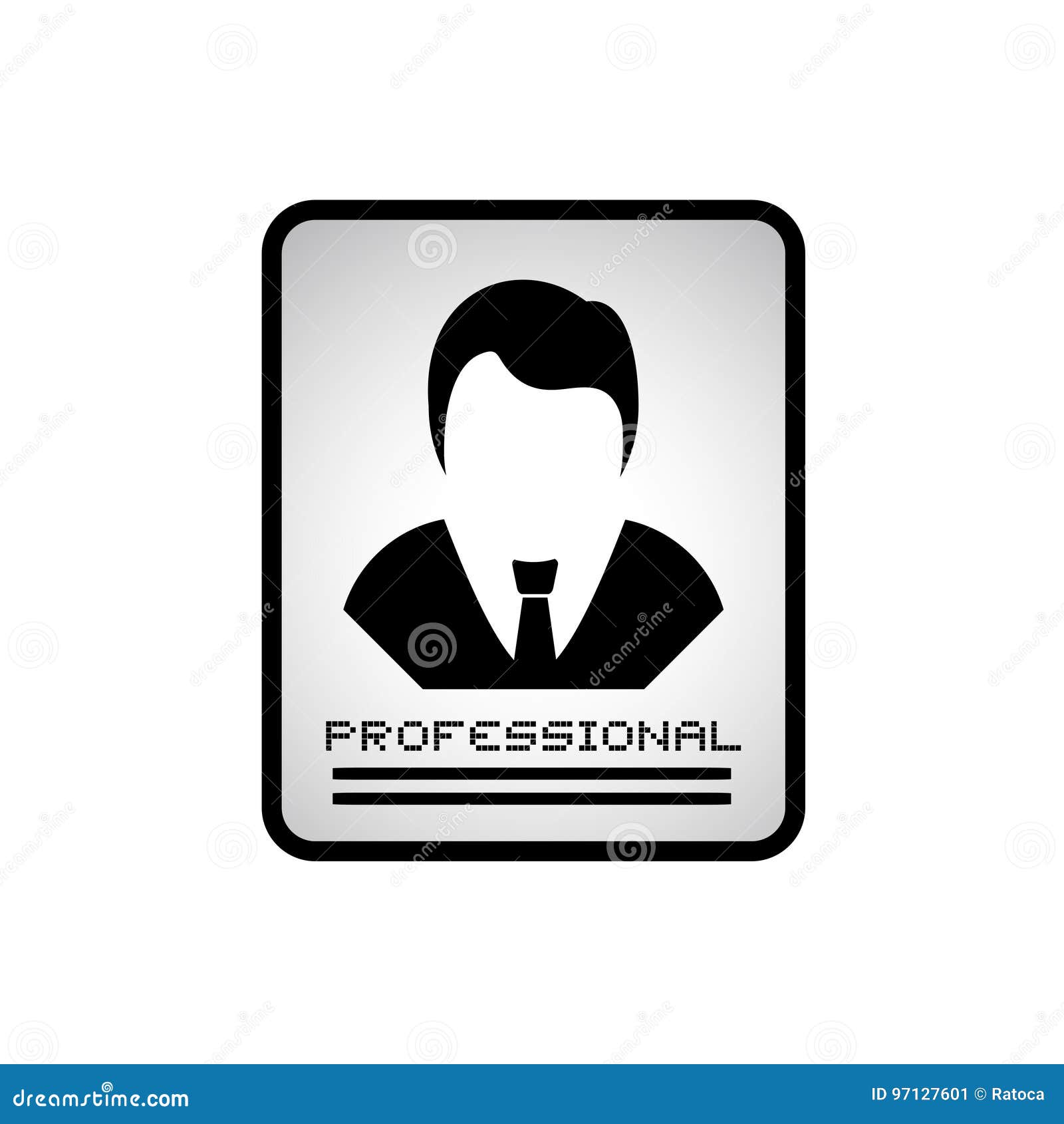 Professional worker symbol stock vector. Illustration of suit - 97127601