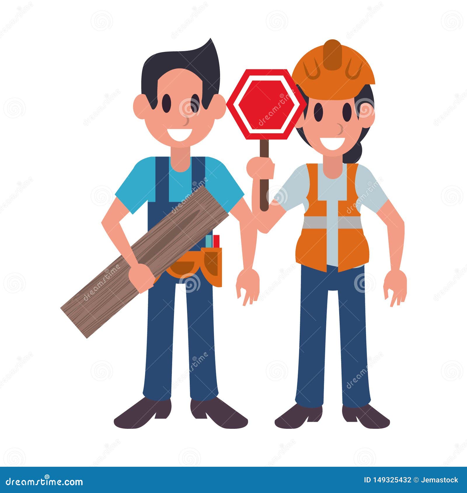 Professional Workers Characters Cartoons Stock Vector - Illustration of ...
