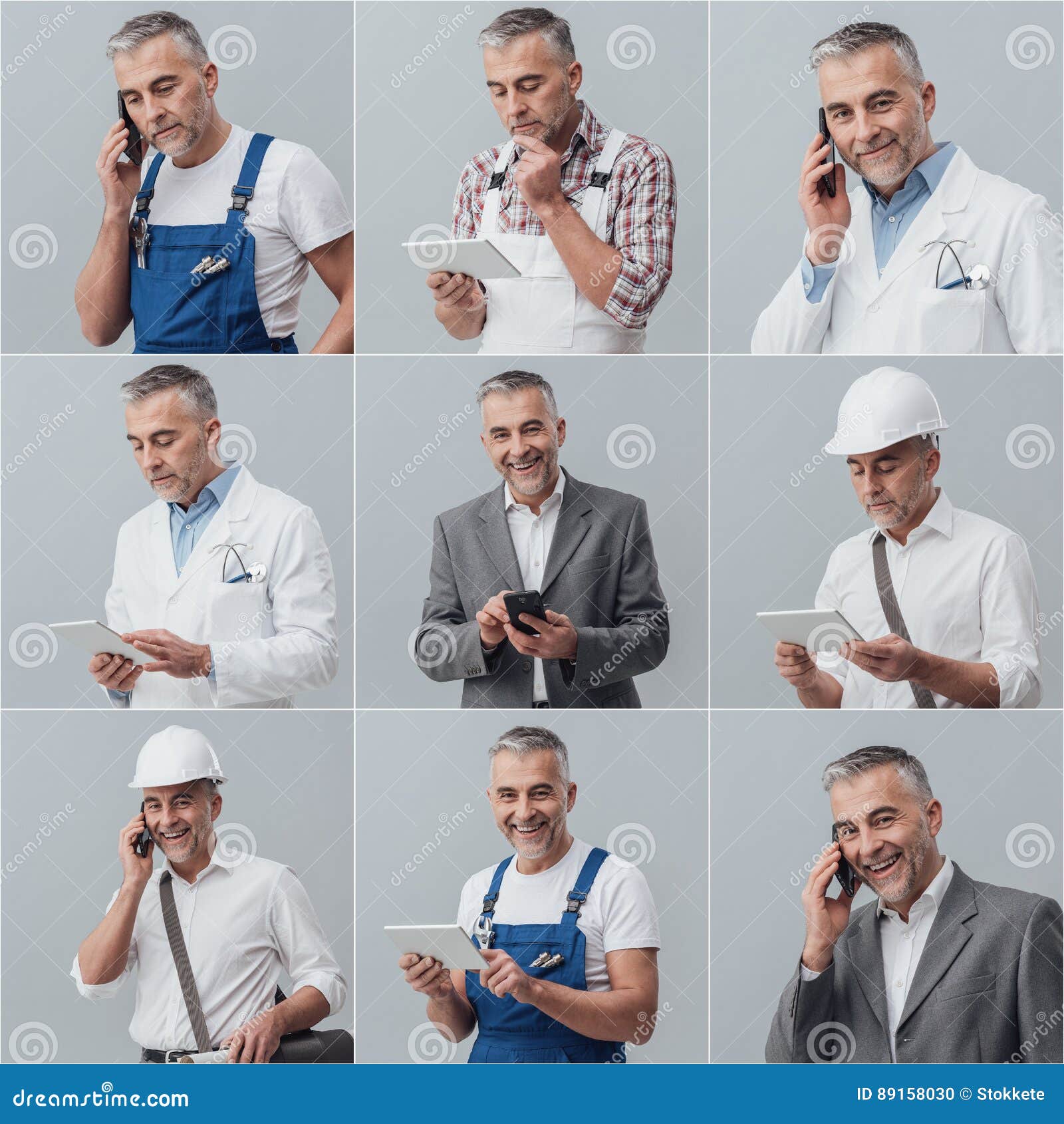Professional Workers Collage Stock Photo - Image of expertise, call ...