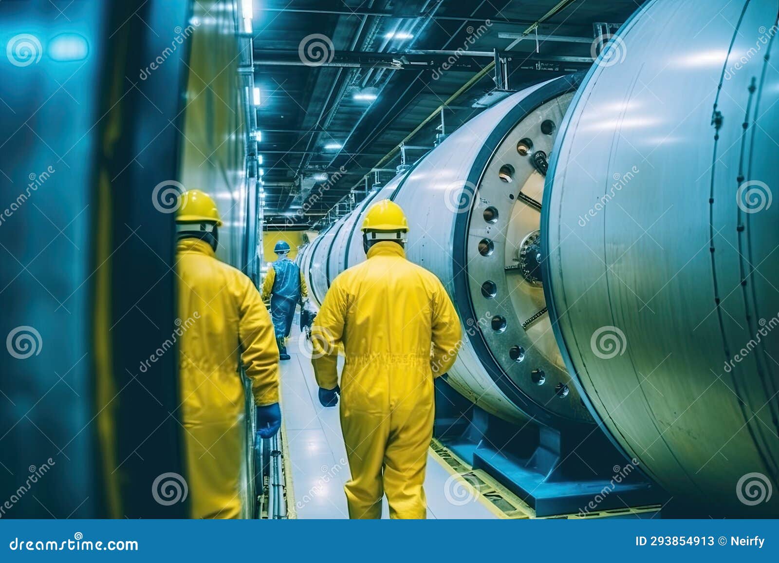 Professional Workers at Nuclear Plant Stock Illustration - Illustration ...