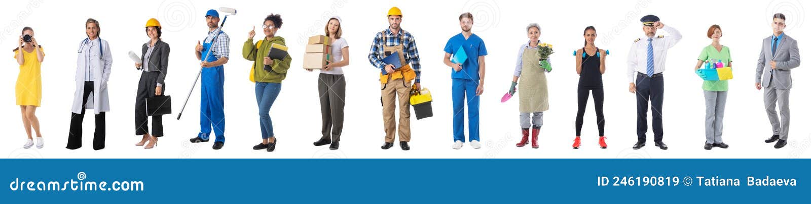 Professional Workers Set on White Stock Image - Image of profession ...