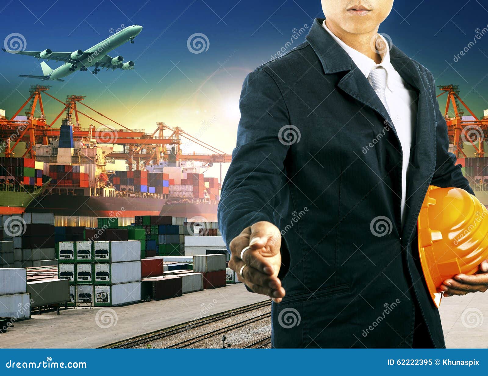 Professional Working Man in Freight Import Export Logistic Ind Stock ...