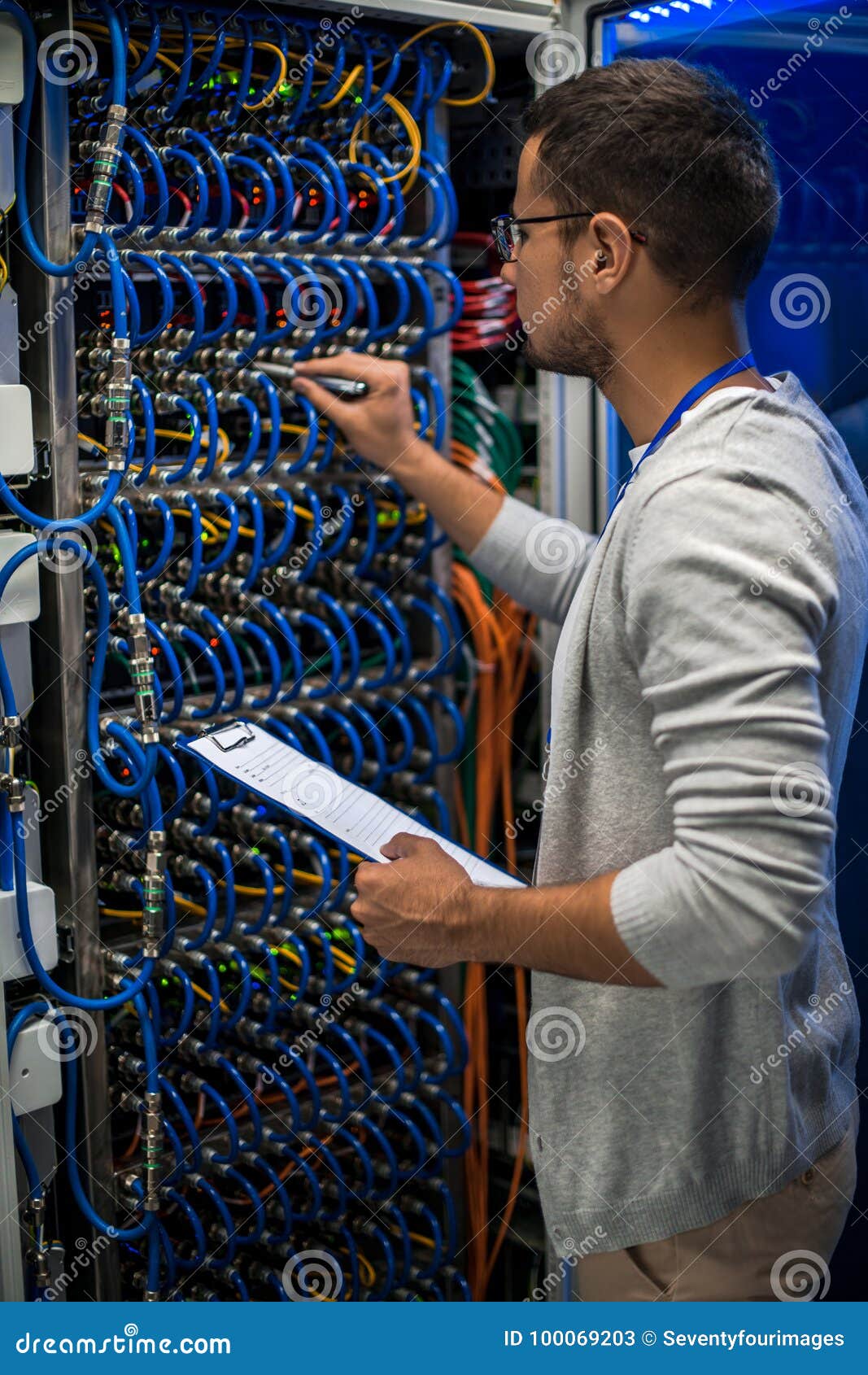 It Professional Working with Servers Stock Image - Image of data ...