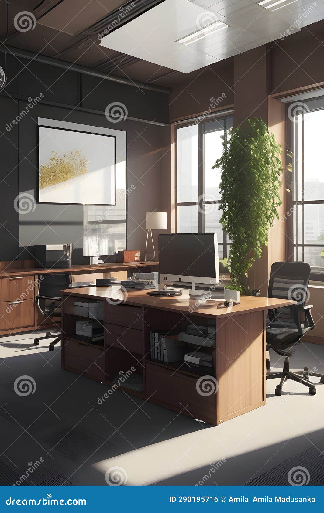 Professional workspace stock illustration. Illustration of showcasing ...