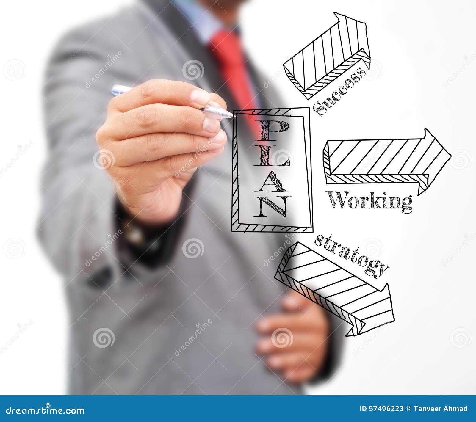 Professional Writing a Plan Stock Image - Image of creative ...