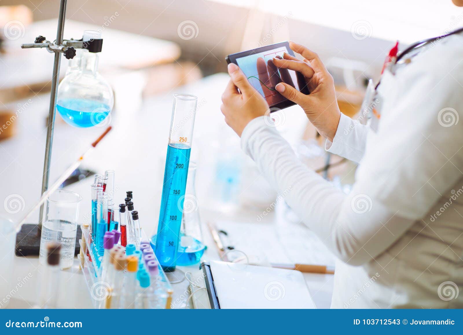 Professional Young Scientist Using Digital Tablet Stock Image - Image ... Professional Young Scientist Using Digital Tablet Stock Image - Image ...