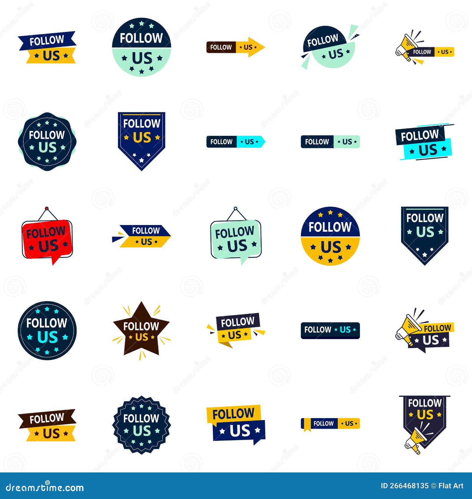 20 Professionally Designed Follow Us Graphic Elements for Instagram and ...