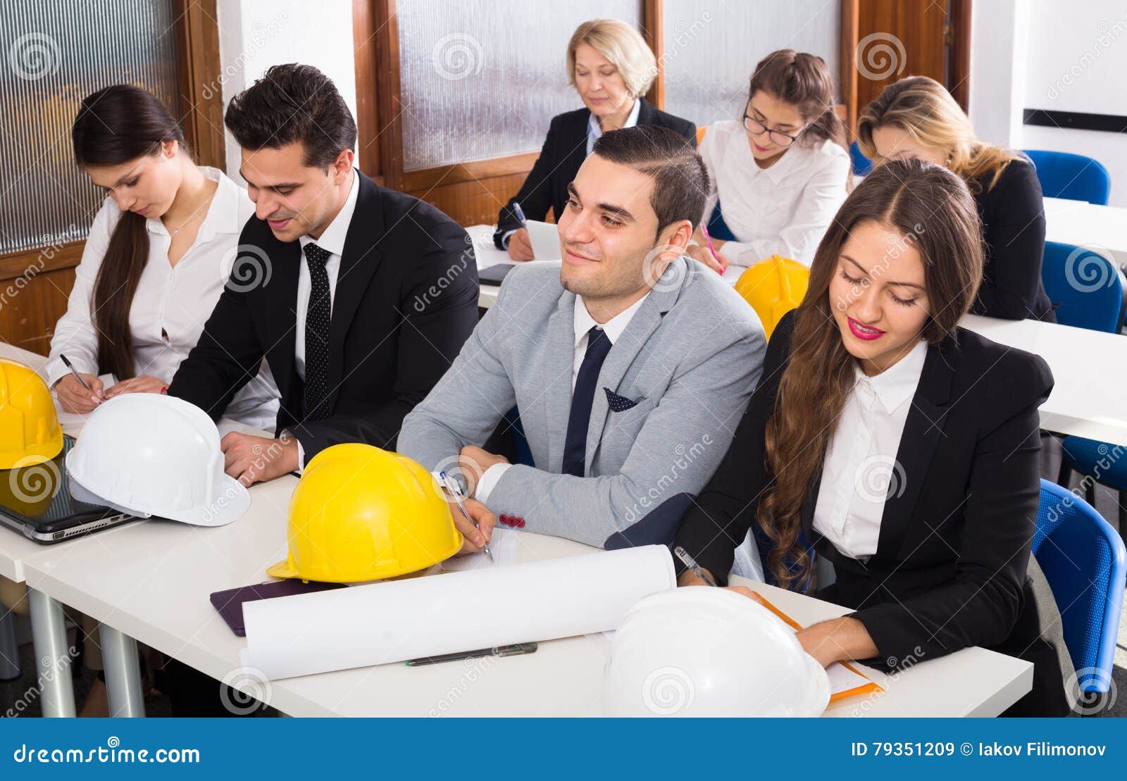 Professionals and Coach at Design Training Stock Image - Image of ...
