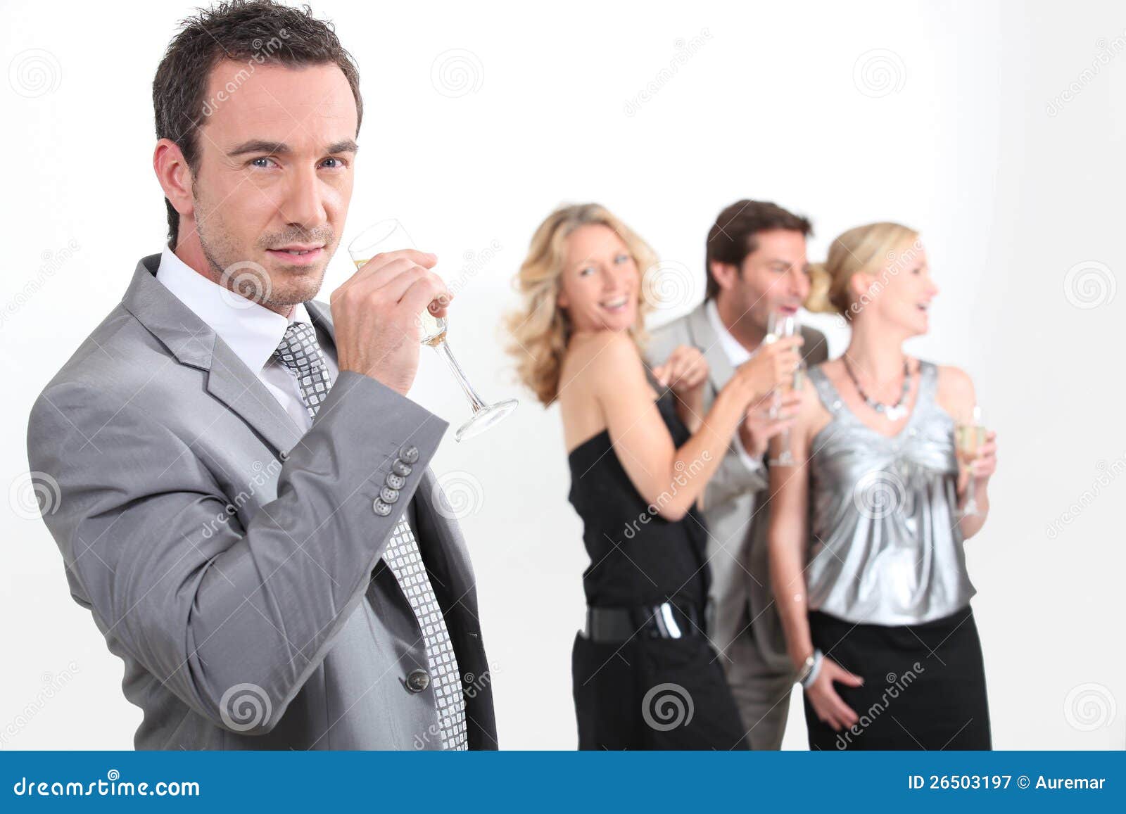 Professionals Drinking Champagne Stock Image - Image of dress, glasses ...