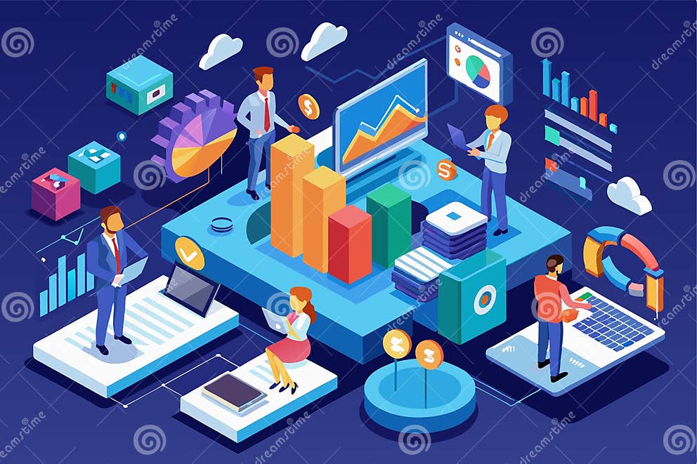 Professionals Engage in Business Analytics, Utilizing Graphs and Data To Make Informed Decisions ...