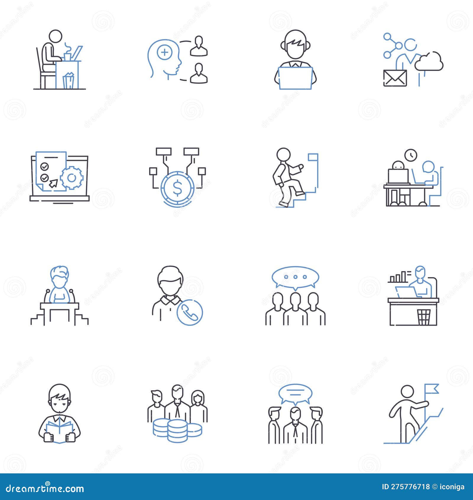 Professionals Line Icons Collection. Experts, Specialists, Skilled ...
