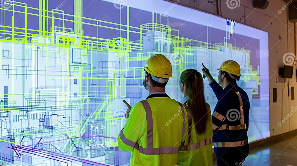 Professionals are Looking at a Large Interactive Whiteboard Display ...