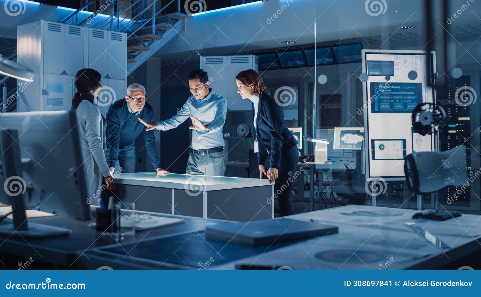 Professionals Meeting in Virtual Reality Content Design Creative Lab: Engineers, Scientists and ...