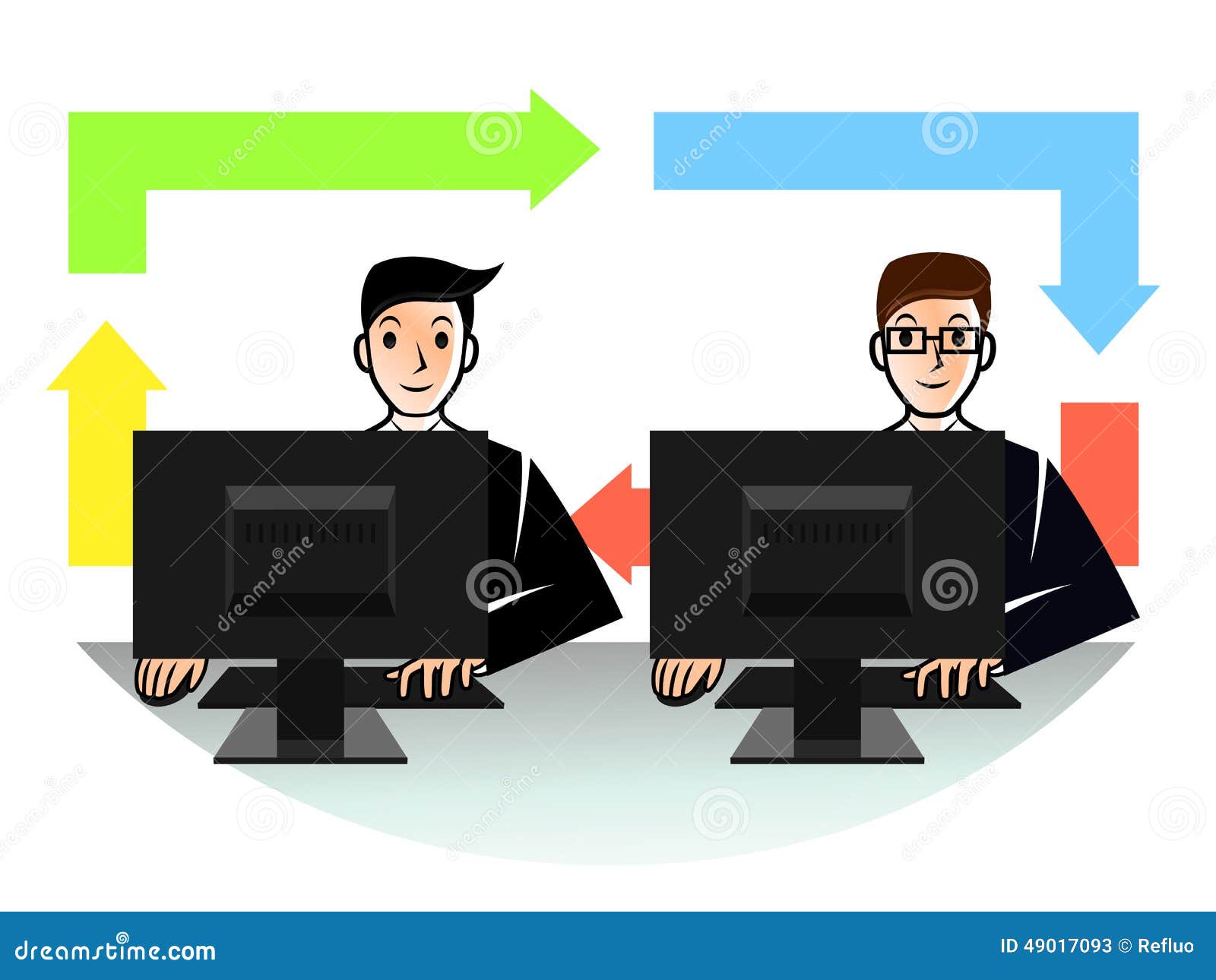 It professionals teamwork stock vector. Illustration of internet - 49017093
