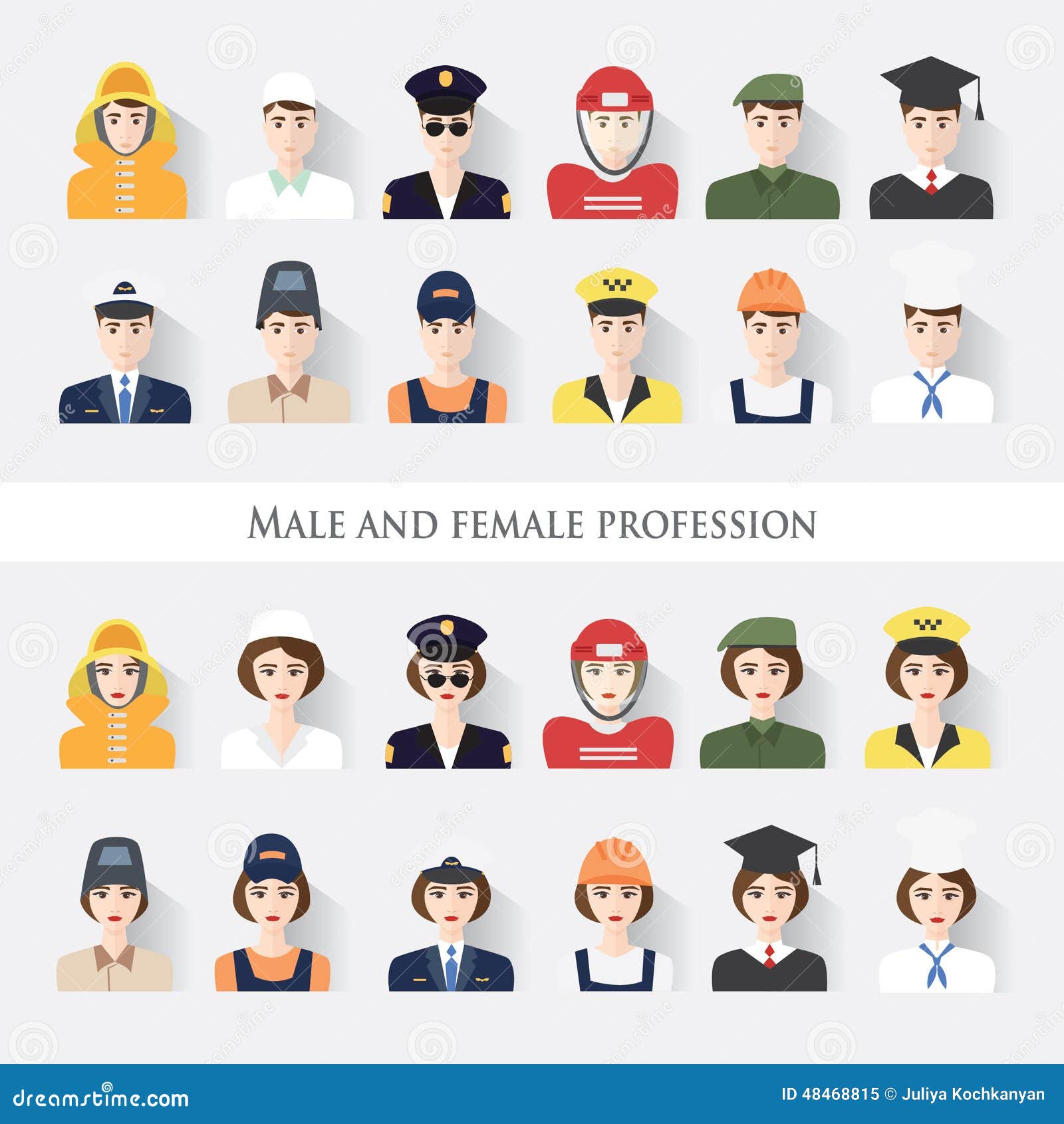 Professione Maschio E Femminile Illustrazione Vettoriale ...