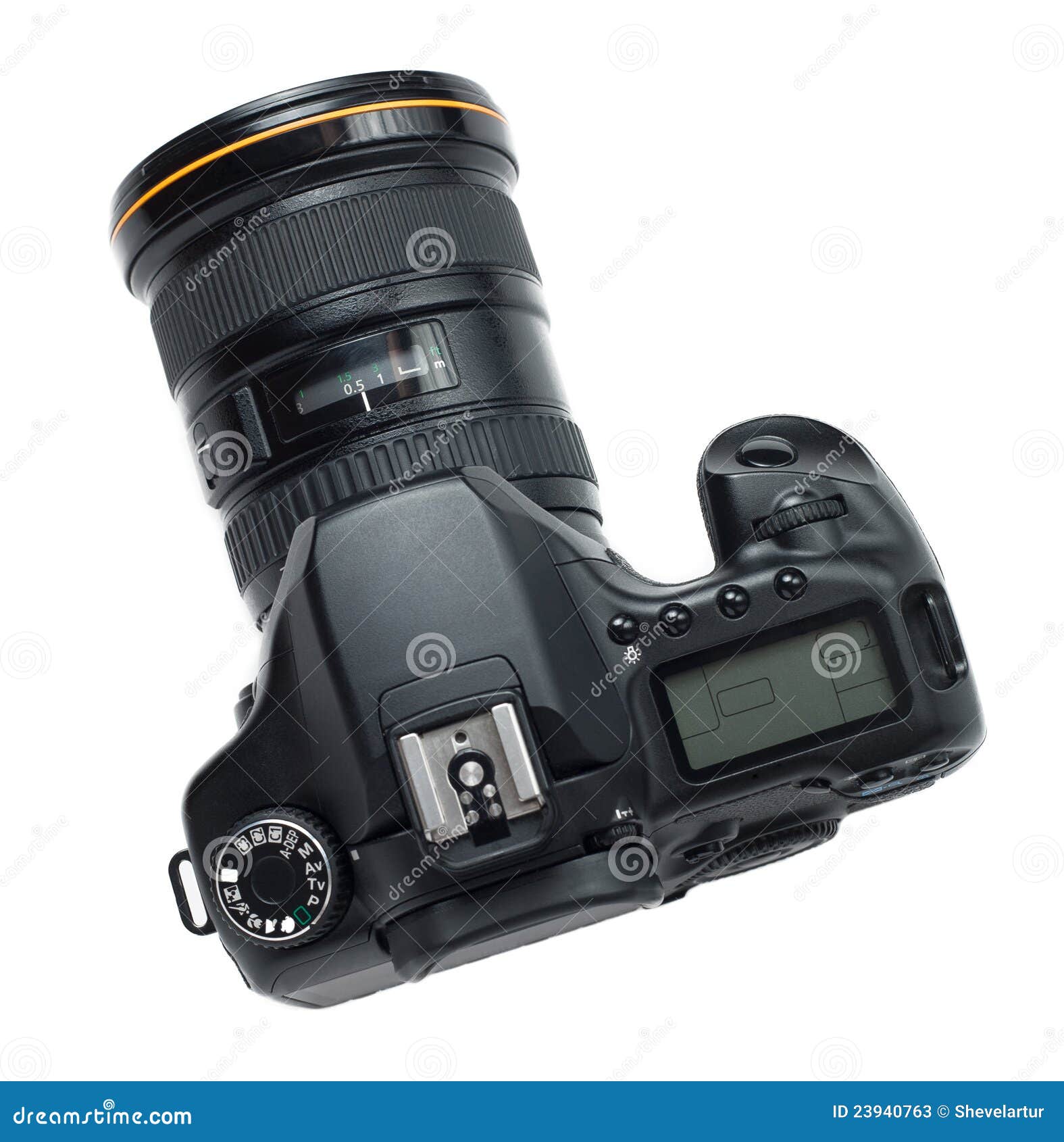 Professionele fotocamera stock afbeelding. Image of spruit - 23940763