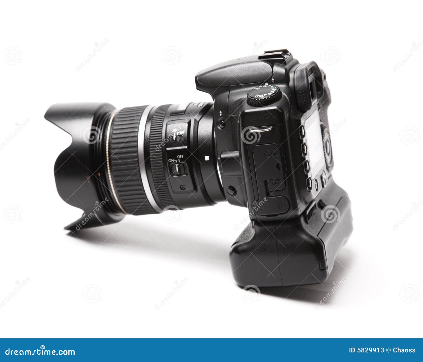 Professionele fotocamera stock afbeelding. Image of mening - 5829913