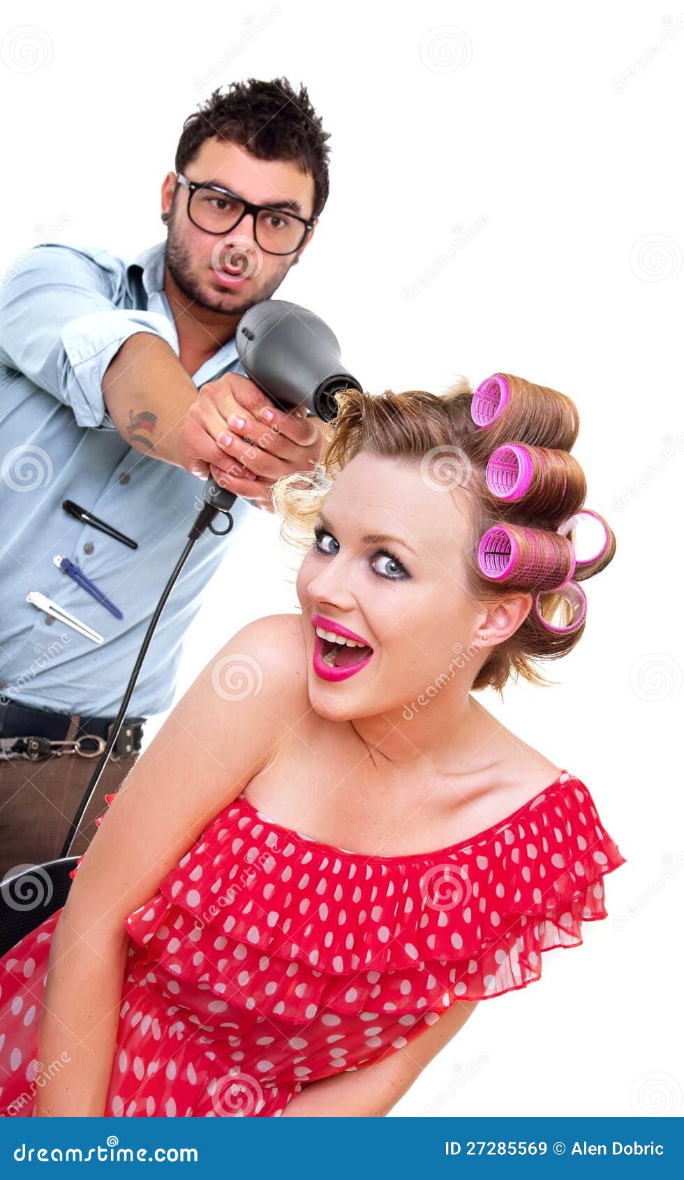 Professionele Mannelijke Kapper Stock Afbeelding - Image of schot ...