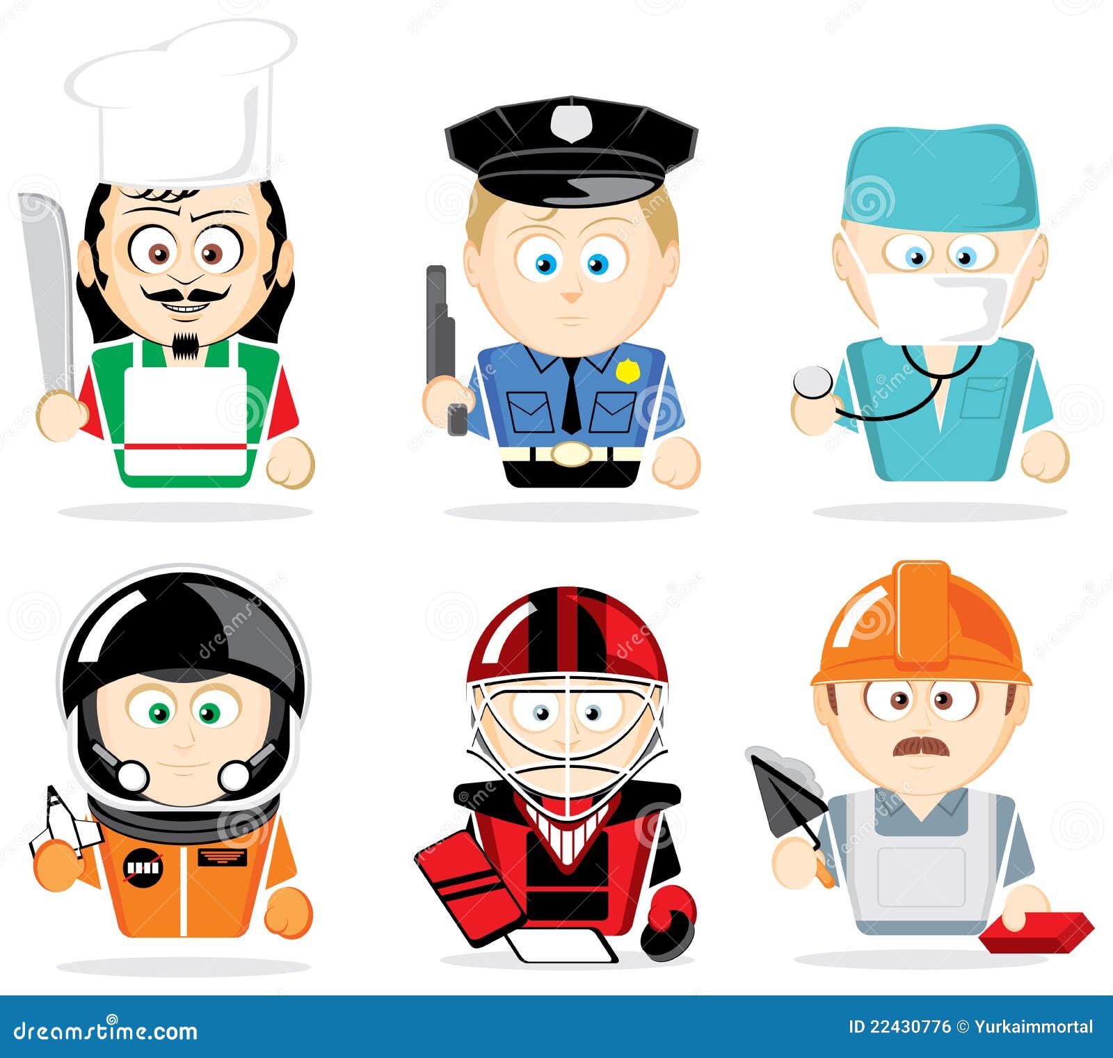 Professioni famose illustrazione vettoriale. Illustrazione di lama ...