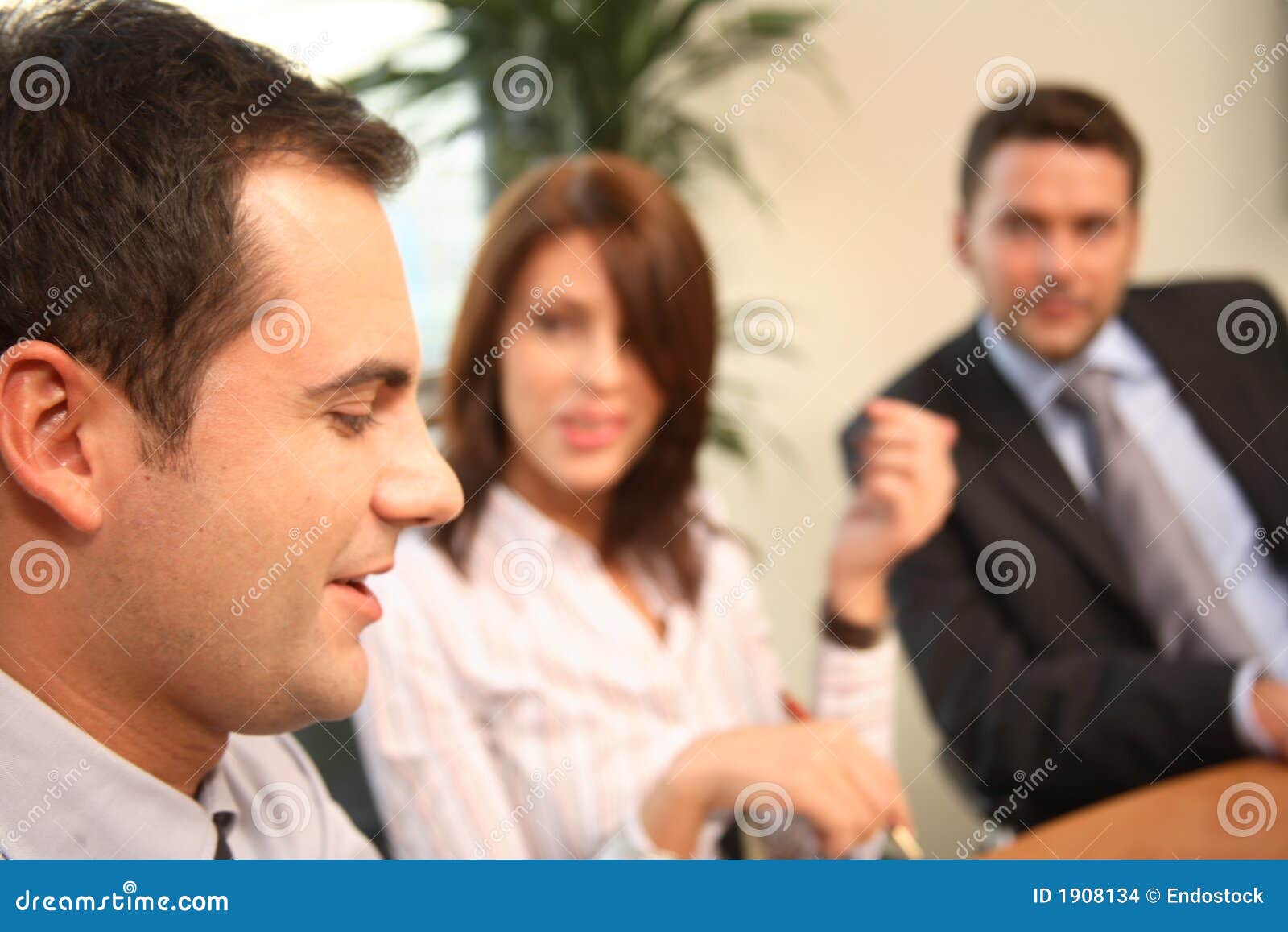 Professionisti Di Affari Che Comunicano Alla Riunione Fotografia Stock ...