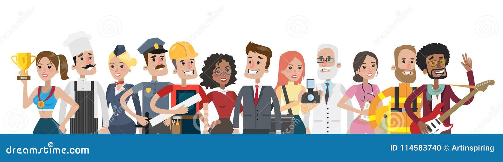 Professions bubble speech. stock vector. Illustration of cartoon ...