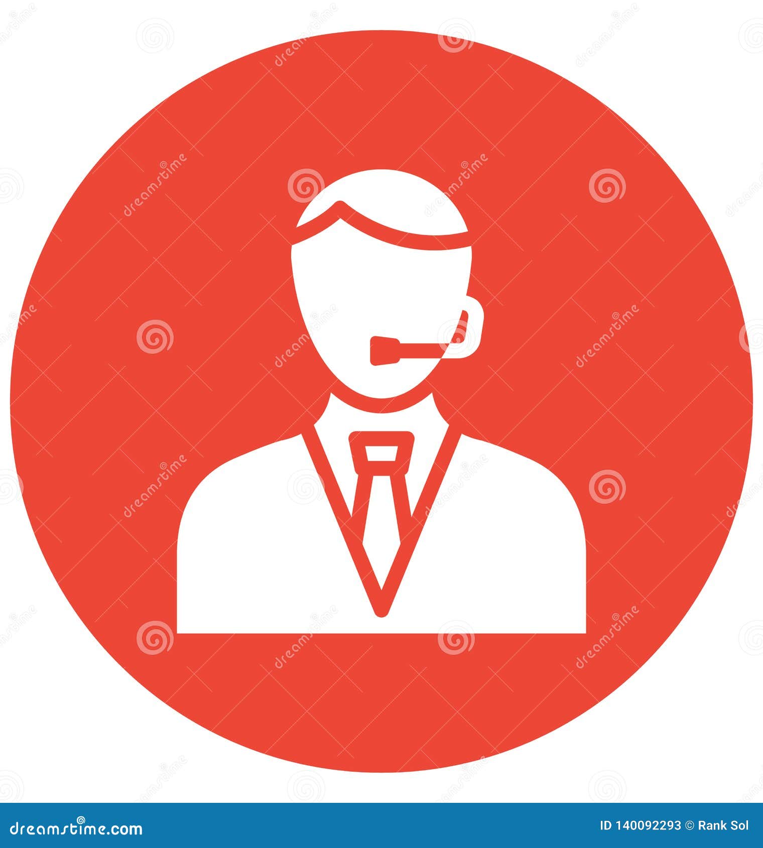 Customer Representative Vector Icon Which Can Easily Modify or Edit ...