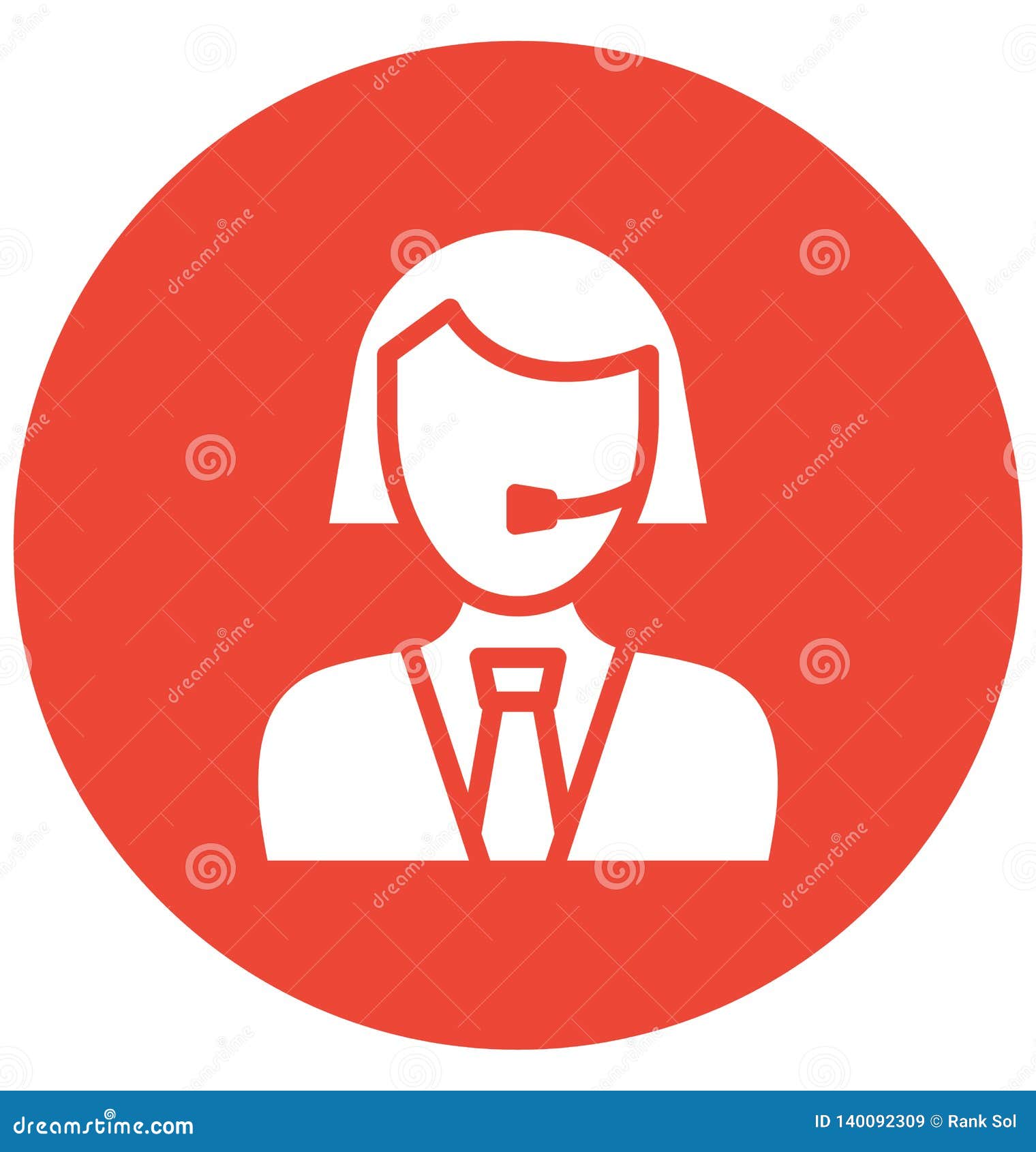 Customer Representative Vector Icon Which Can Easily Modify or Edit ...