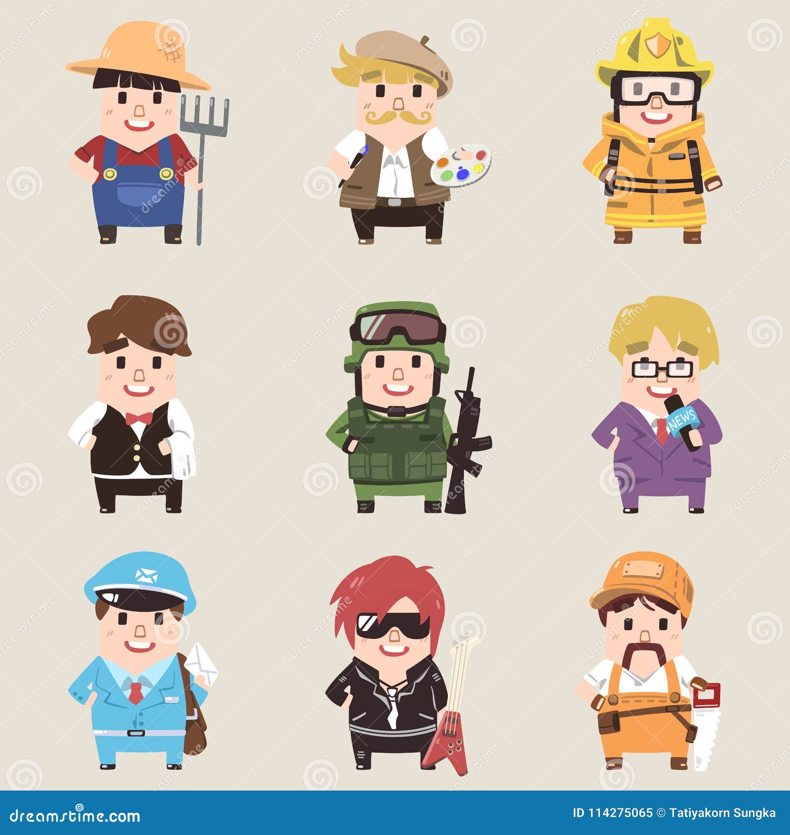 Vector Set Of Professions Characters. | CartoonDealer.com #87824854 Vector Set Of Professions Characters. | CartoonDealer.com #87824854