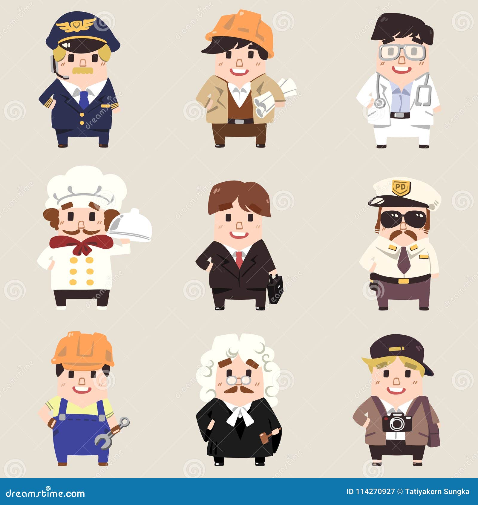 Vector Set Of Professions Characters. | CartoonDealer.com #87824854 Vector Set Of Professions Characters. | CartoonDealer.com #87824854