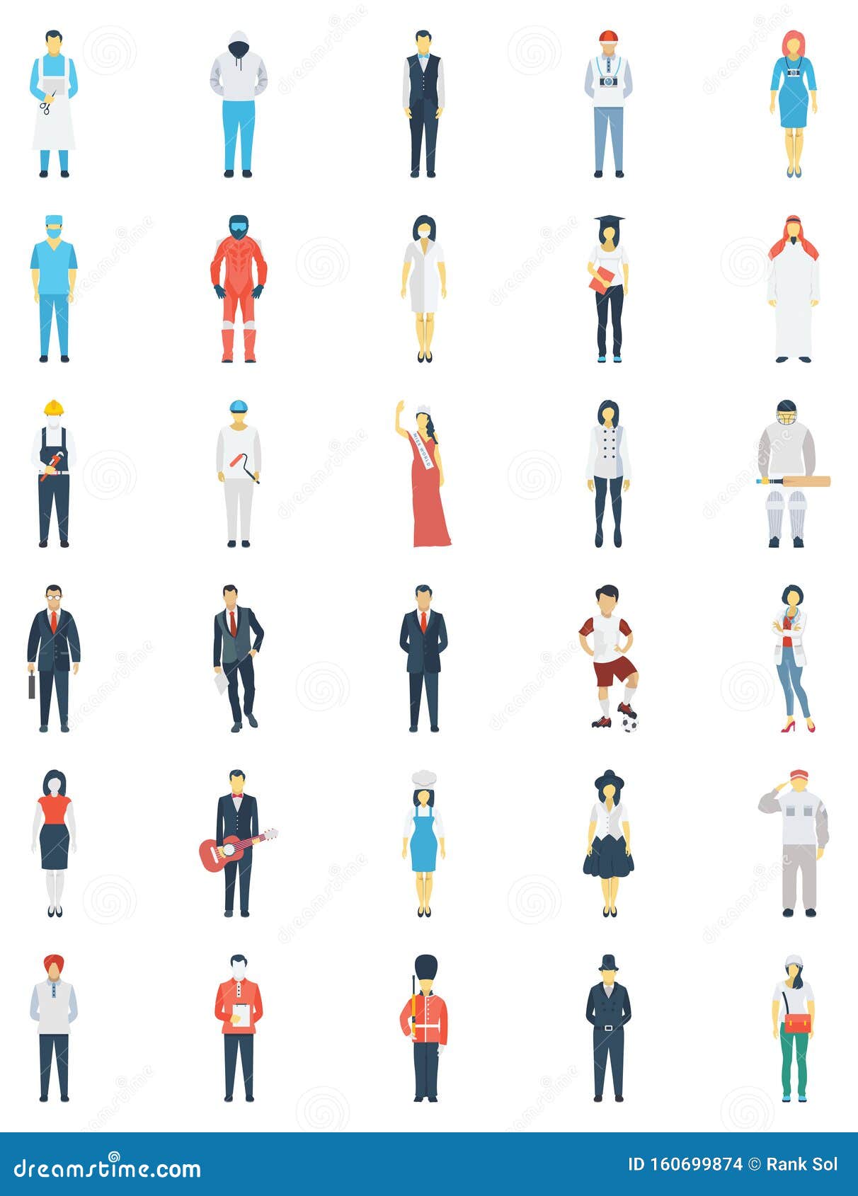 Professions Colored Vector Icons Set Which Can Be Easily Modified or ...