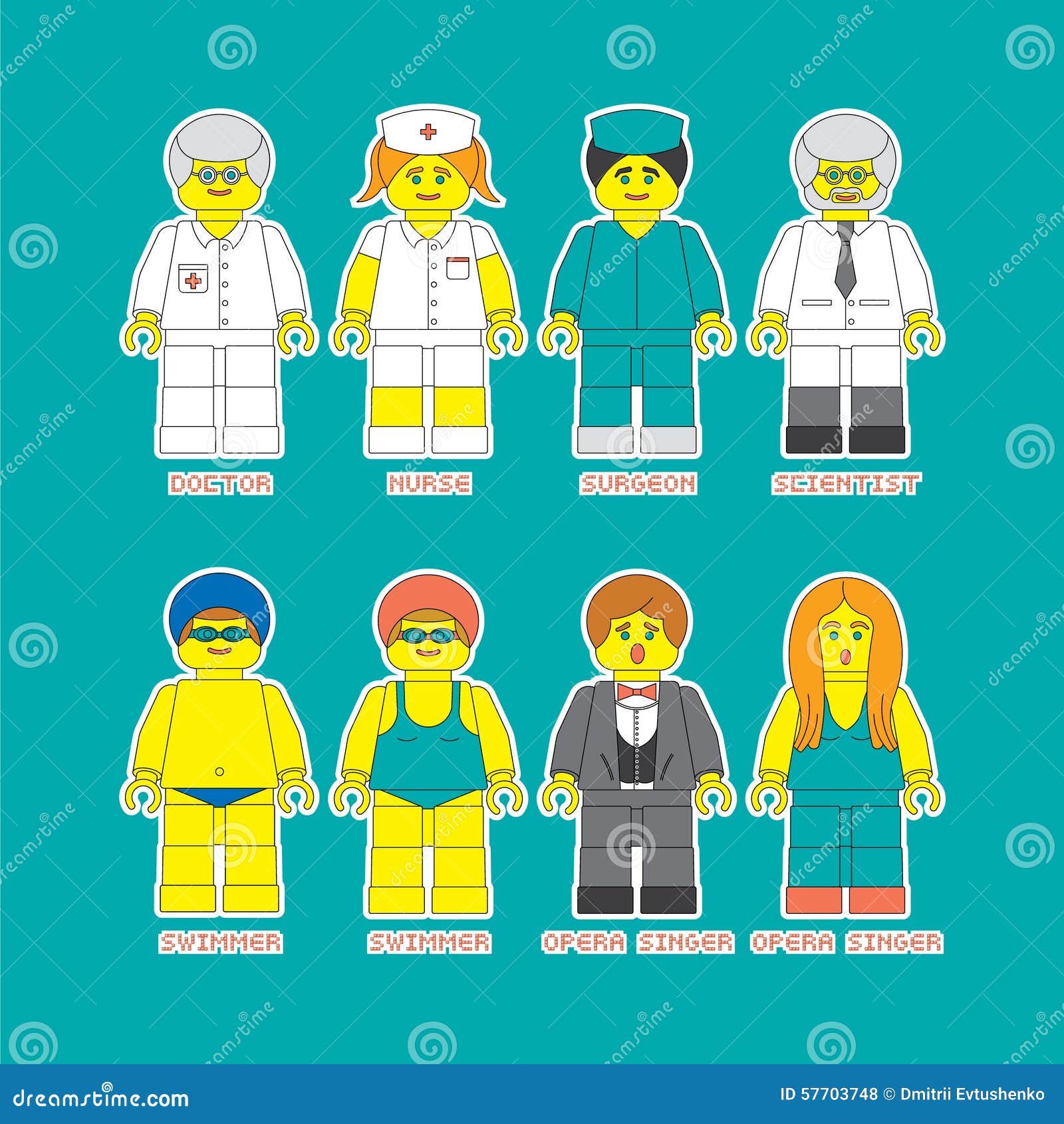 Lego Silhouette Firefighter With Helmet Royalty-Free Illustration ...