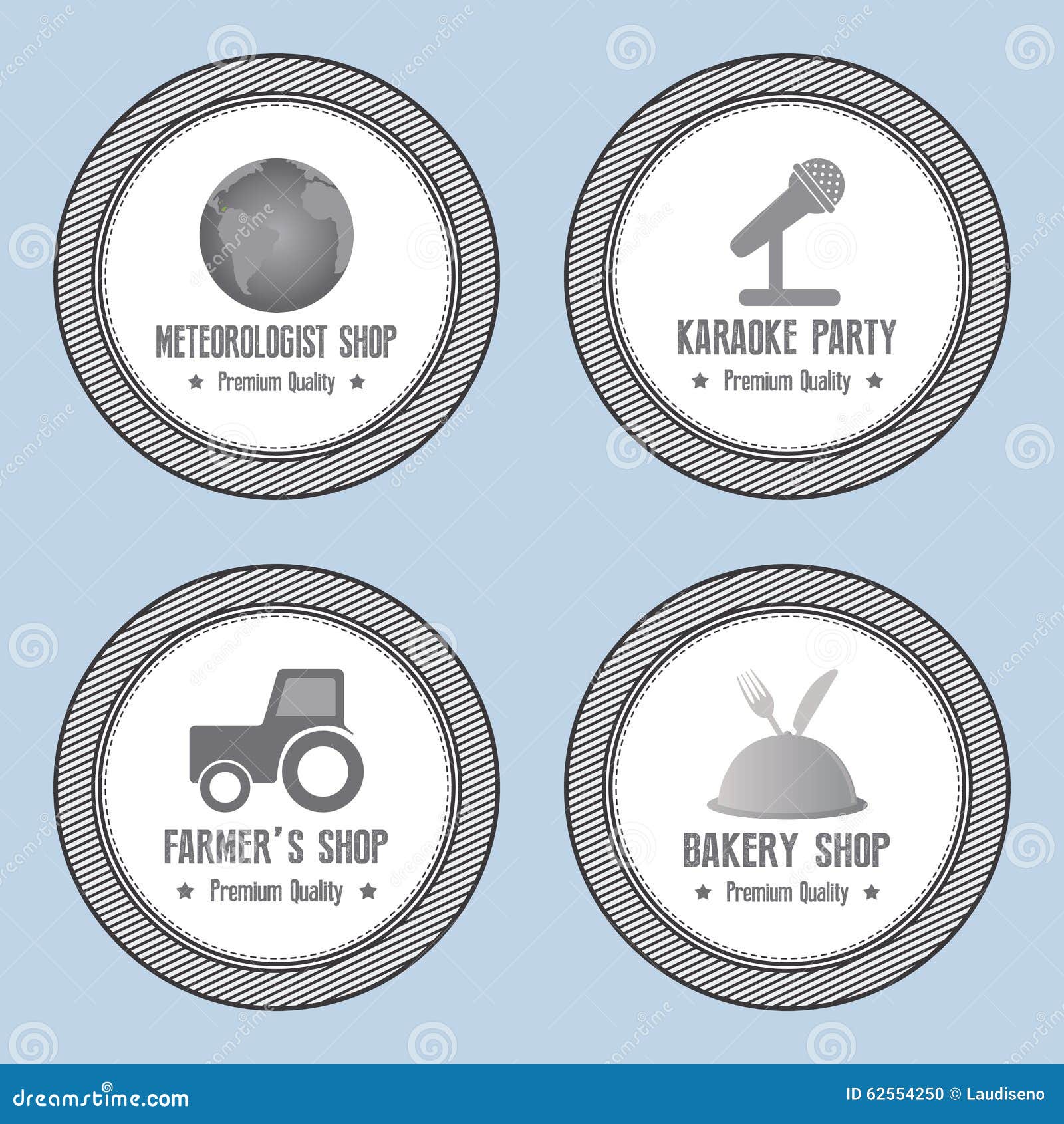 Professions Labels stock vector. Illustration of service - 62554250