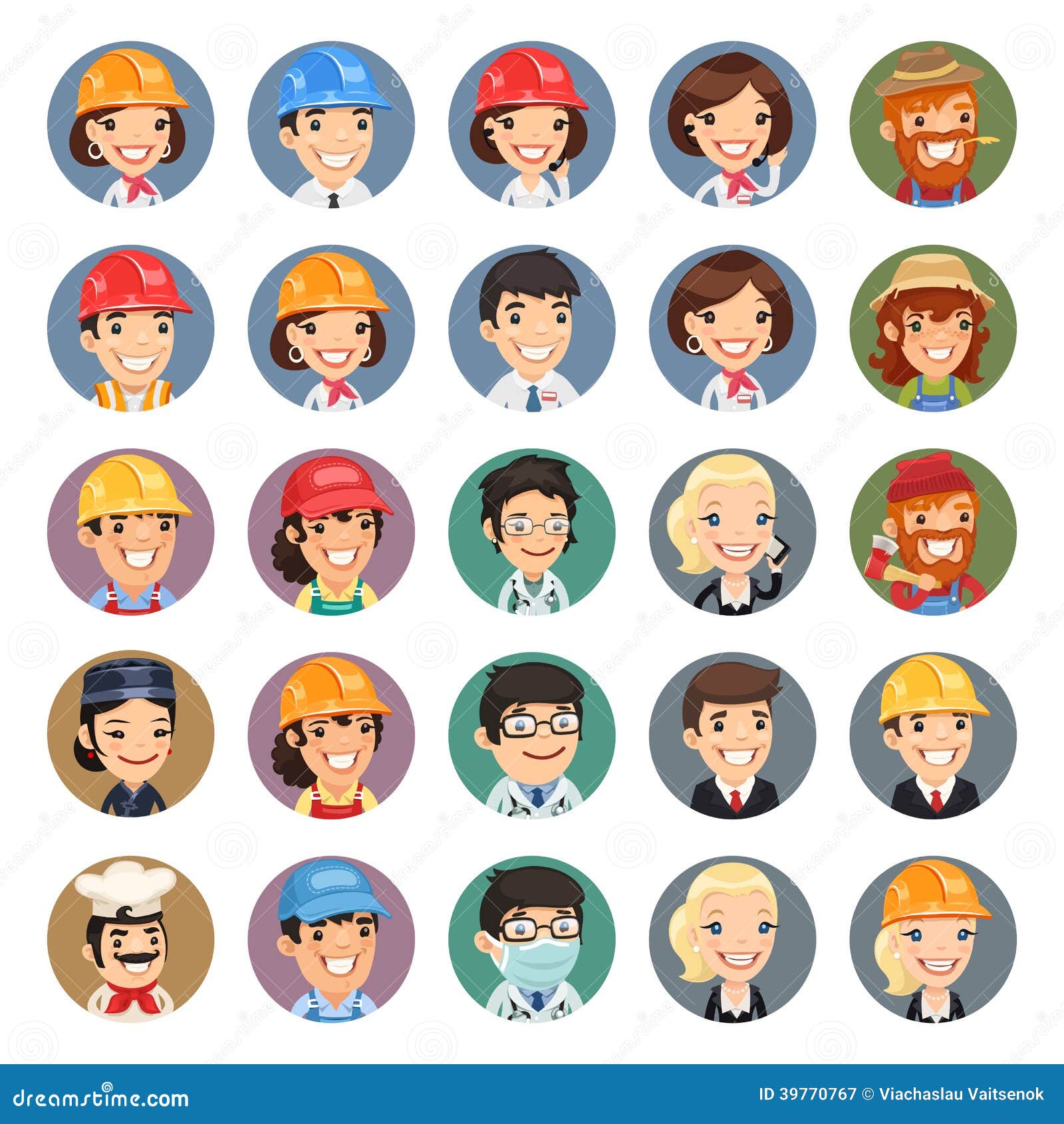 Professions Vector Characters Icons Set1.1 Stock Vector - Illustration ...