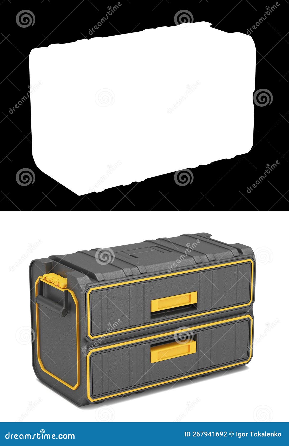 Professionsl Big Tools Case 3d Render on White with Alpha Stock ...