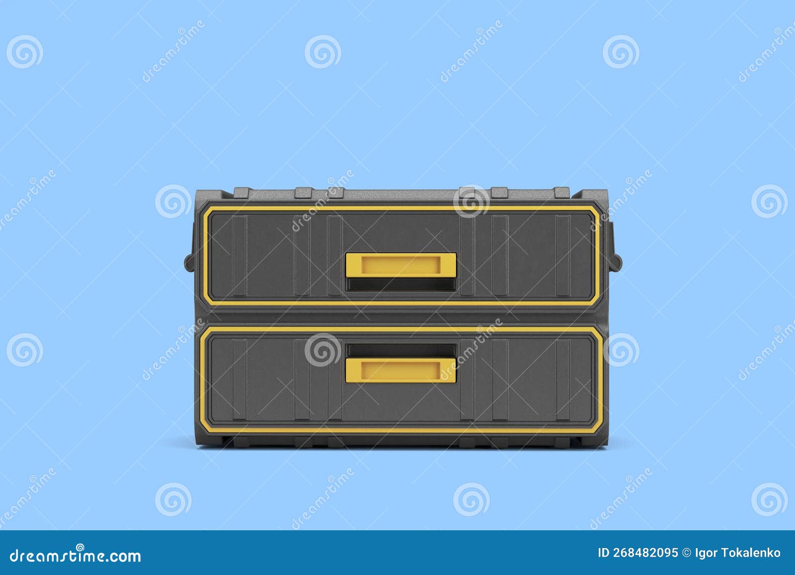 Professionsl Tools Case Front View 3d Render On Blue Background Royalty ...