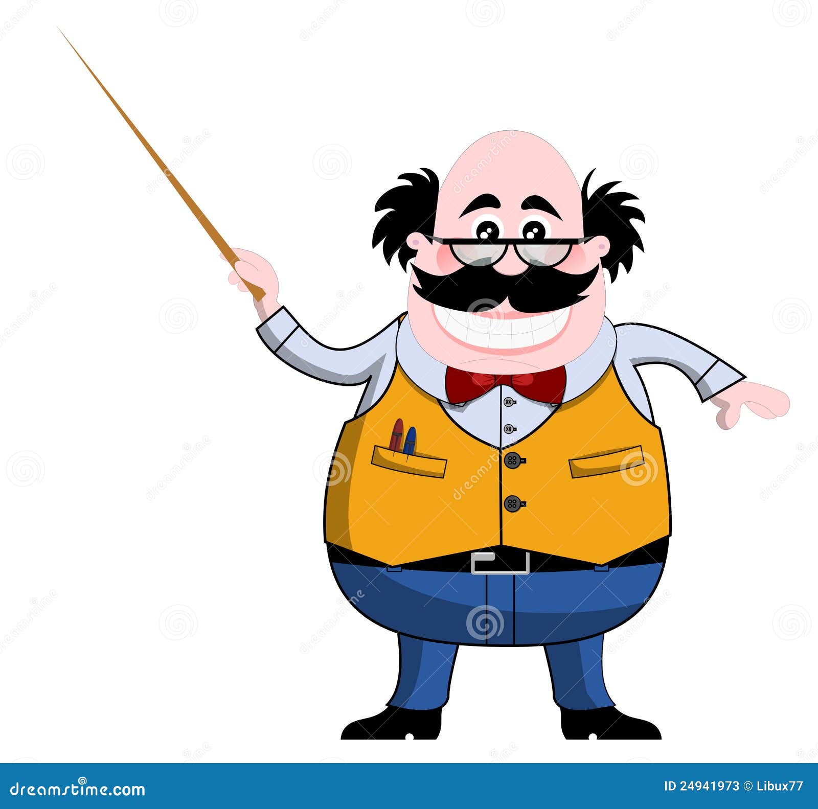 Professor isolated cartoon stock vector. Illustration of vector - 24941973