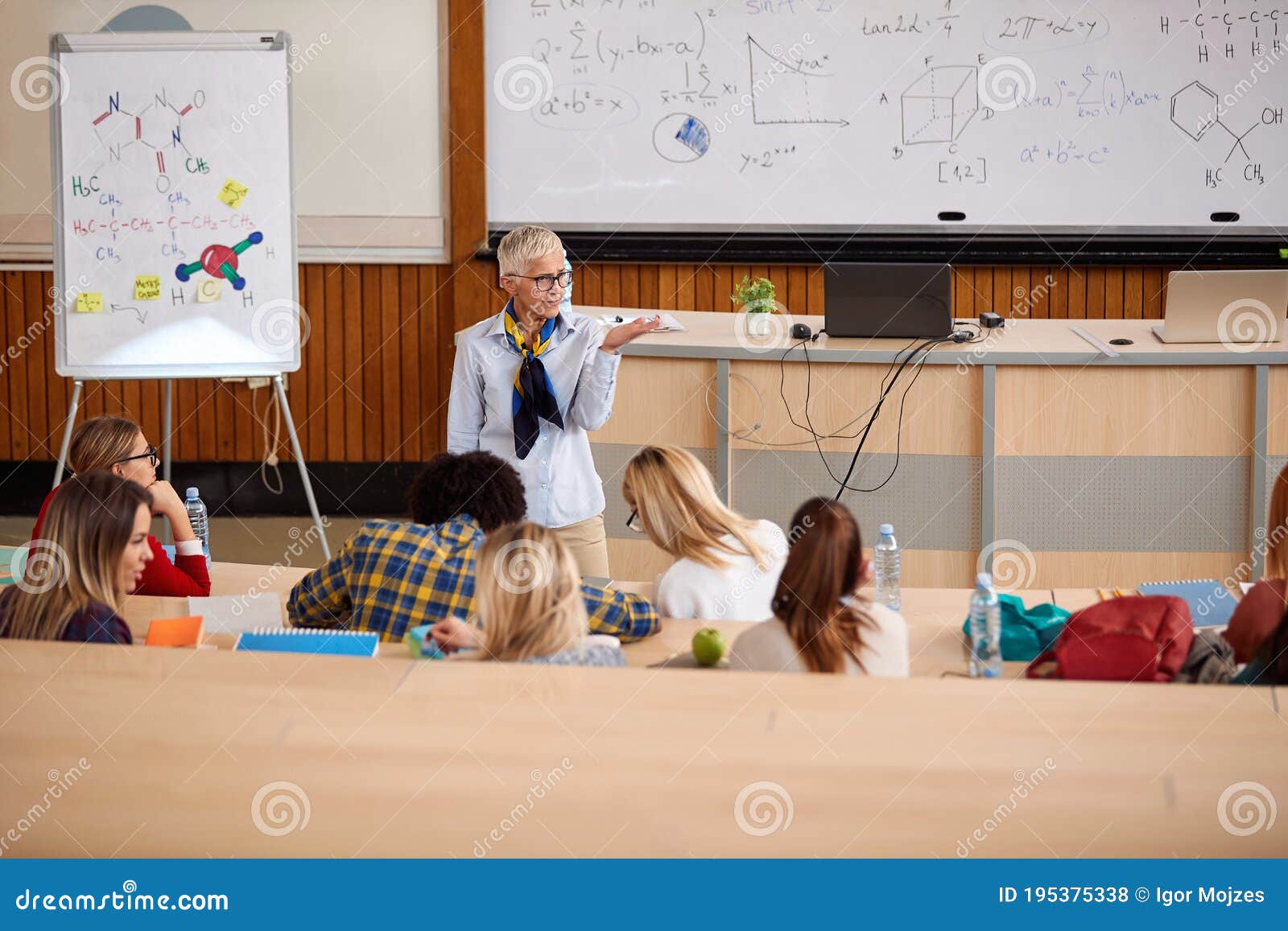 Professor Teaching Students Stock Photo - Image of education, college ...